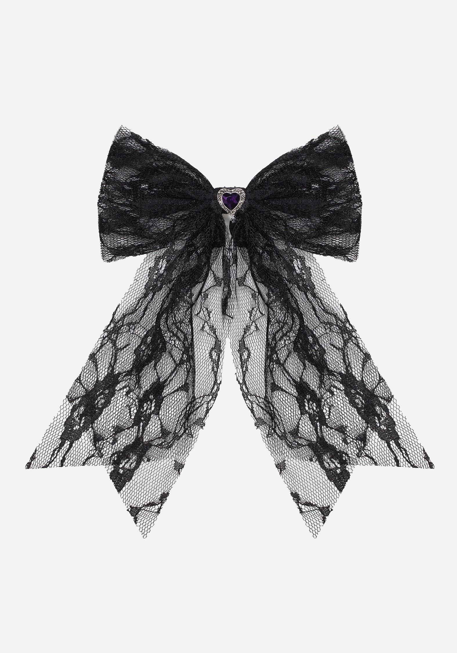 Melanie Heart Lace Hair Bow – Disturbia