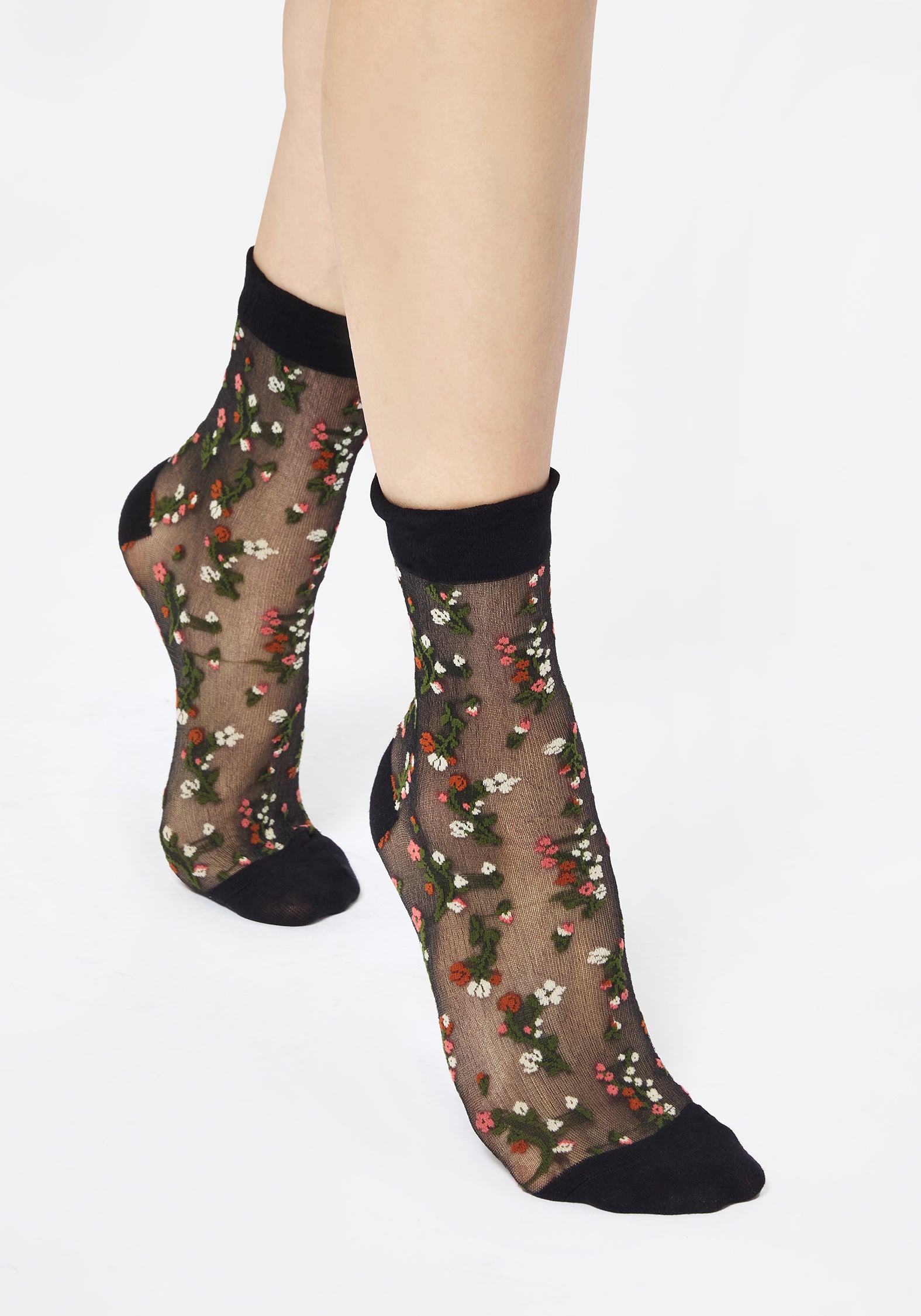 Everblooming Floral Mesh Socks – Disturbia