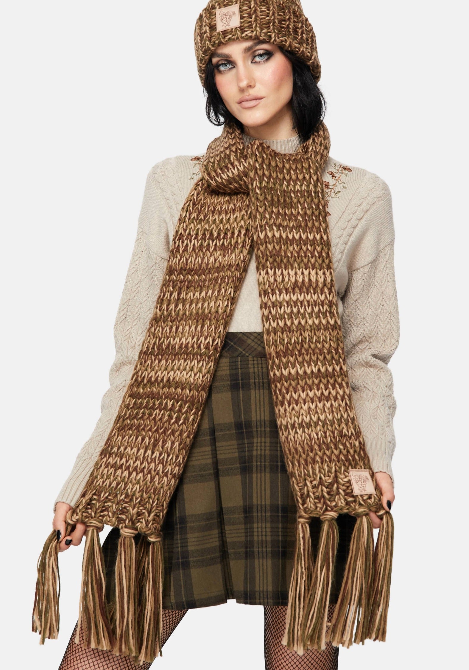 Daphne Frog Patch Cable Scarf – Disturbia