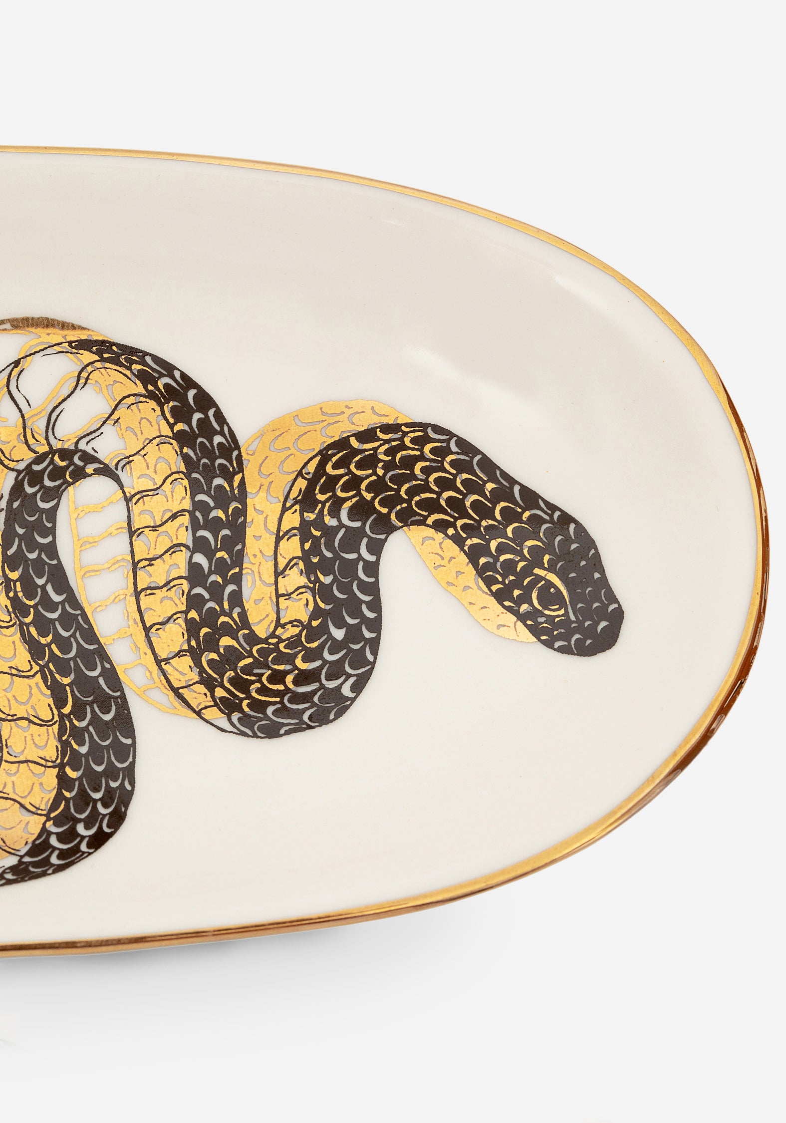 Disturbia | Saraph Snakes Oval Snake Trinket Dish | Ceramics