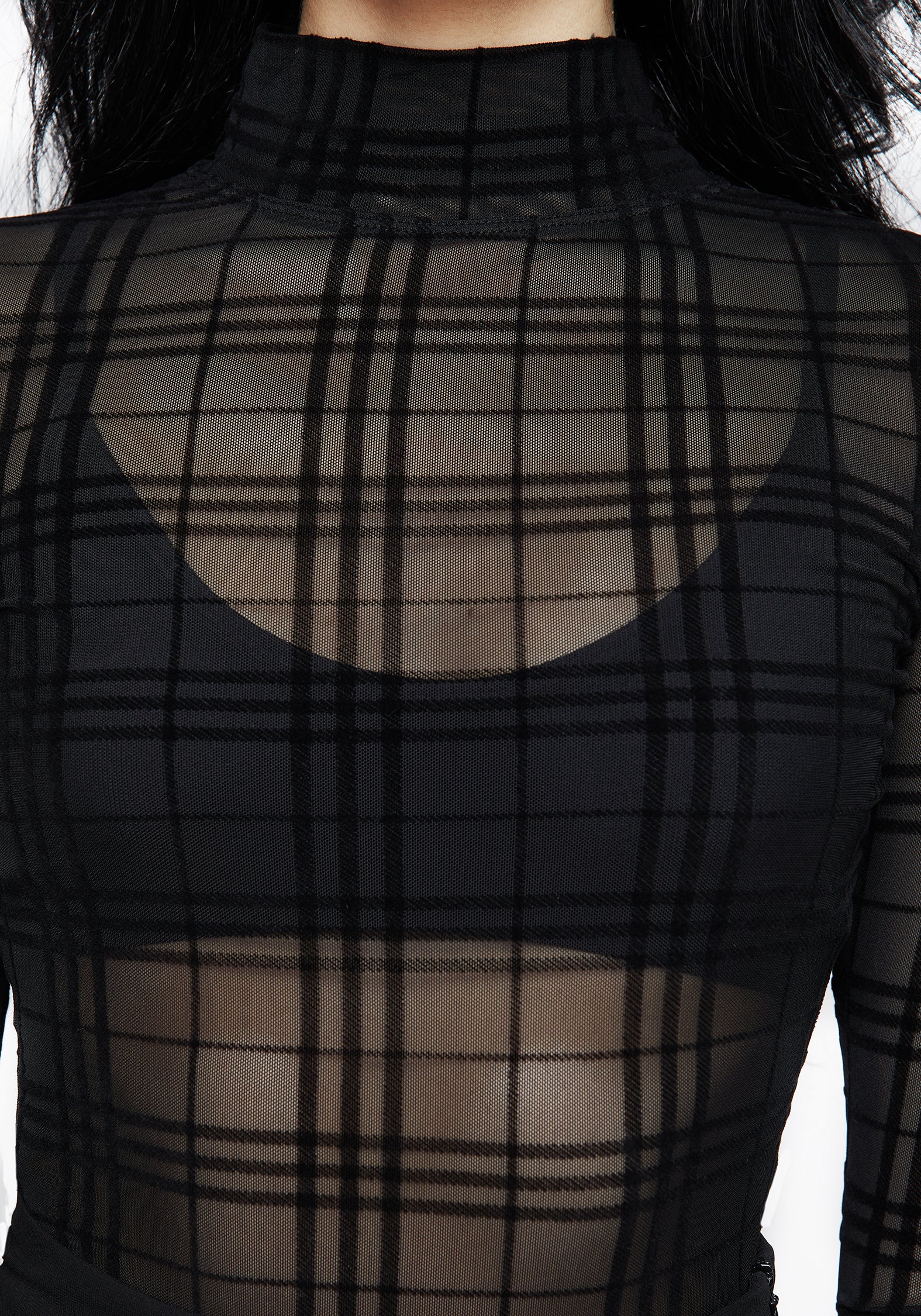 Disturbia | Buffy Check Mesh Top | Tops