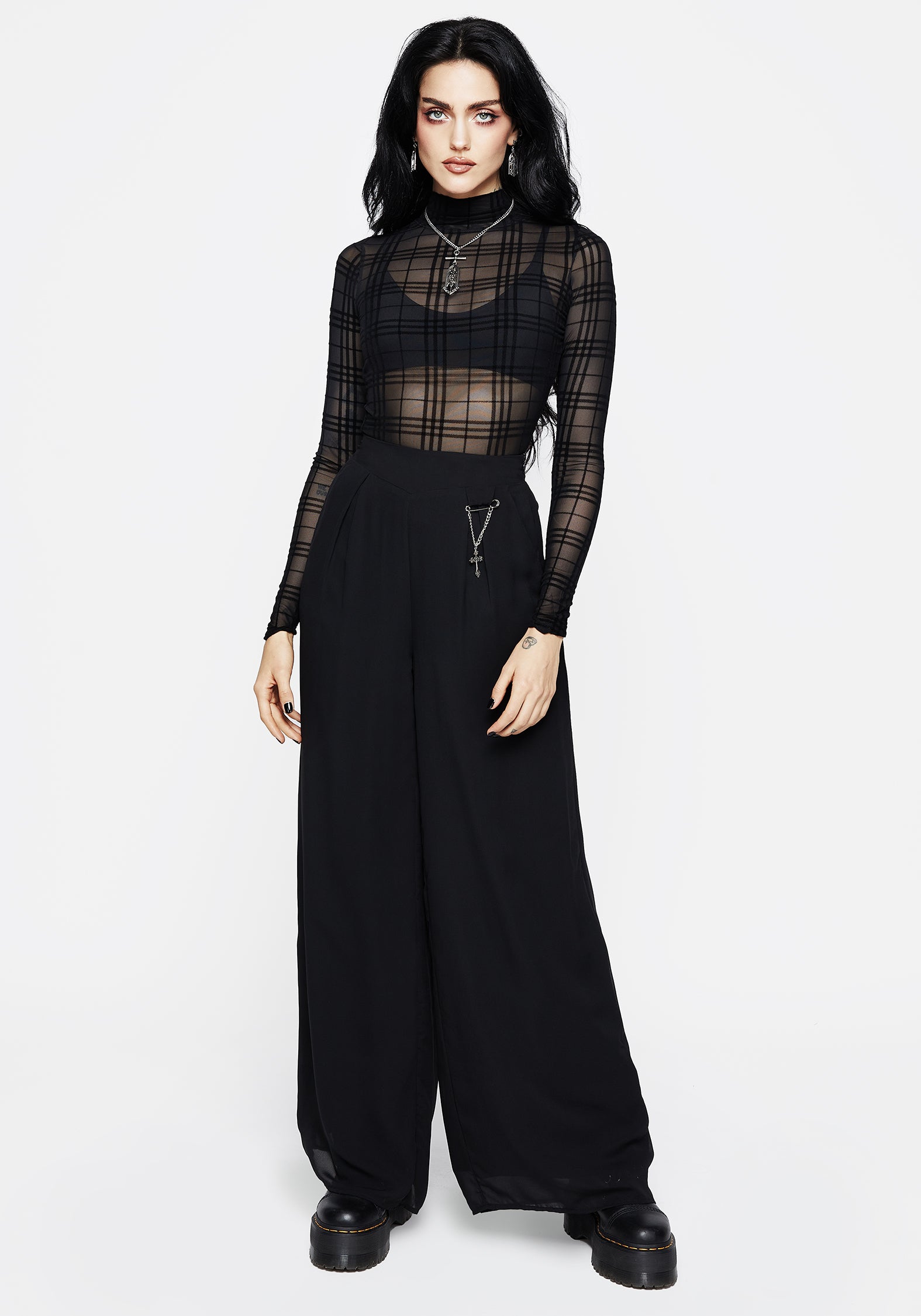 Disturbia | Buffy Check Mesh Top | Tops