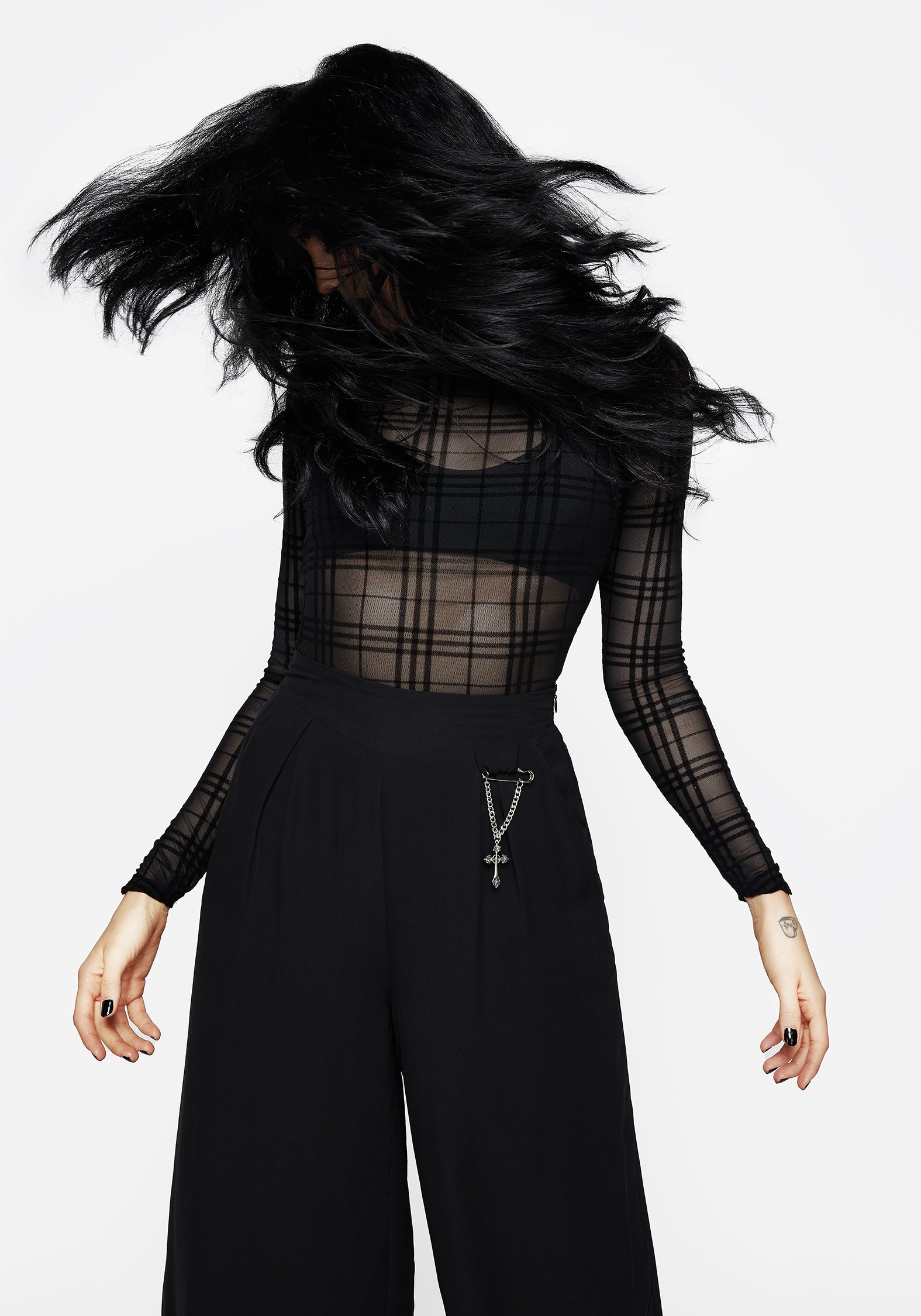 Disturbia | Buffy Check Mesh Top | Tops