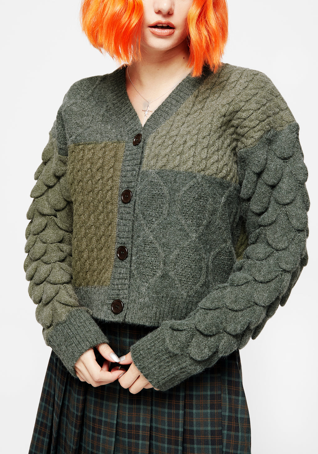 Disturbia | Brazen Spliced Cardigan - Green | Cardigans