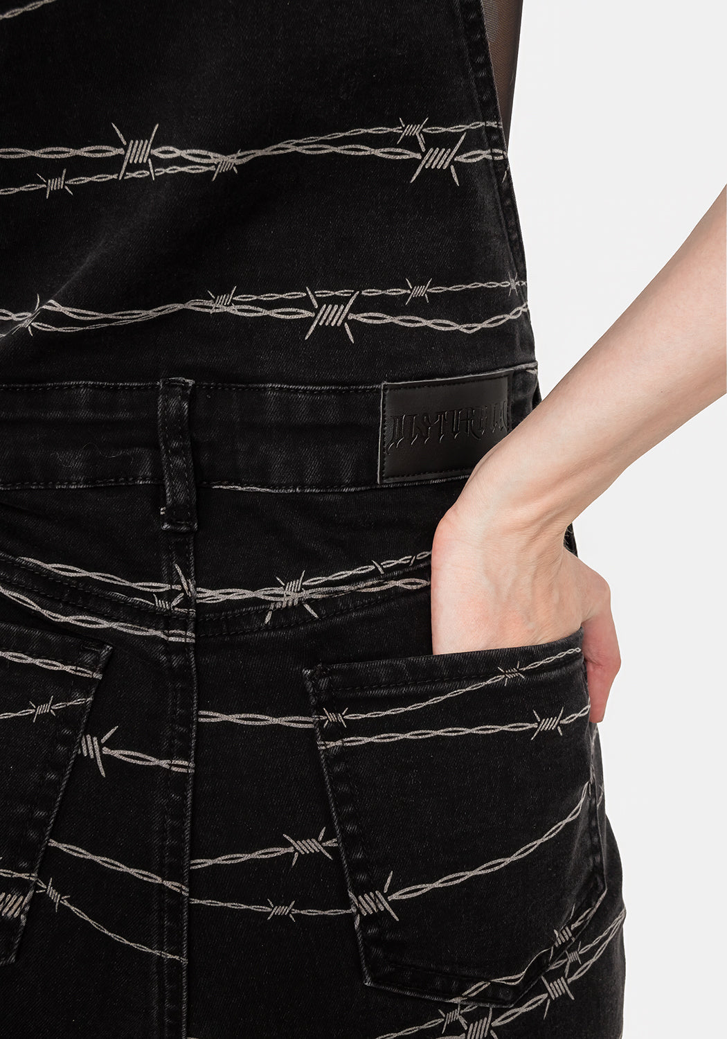 Disturbia | Barbed Wire Mom Dungarees | Dungarees