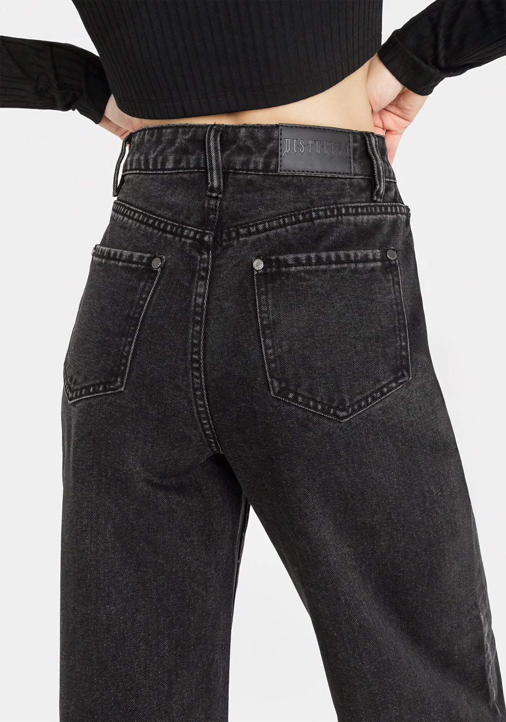 Disturbia Tarantism Embroidered Wide Leg Jeans Jeans Disturbia Tarantism Embroidered Wide Leg Jeans Jeans