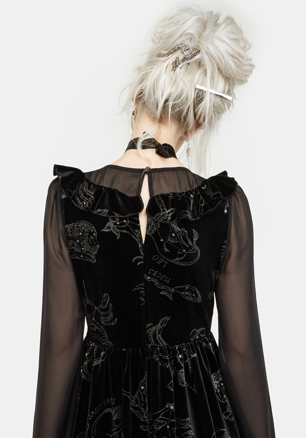 Disturbia | Zodiac Foil Print Mini Dress | Dresses