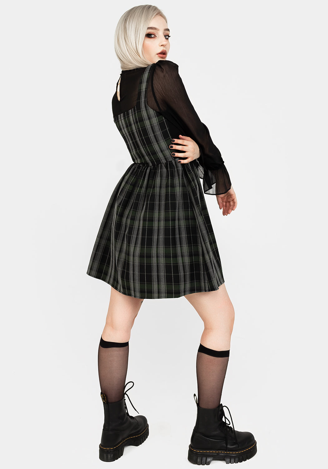 Disturbia | Checkmate Wrap Suspender Mini Dress | Dresses