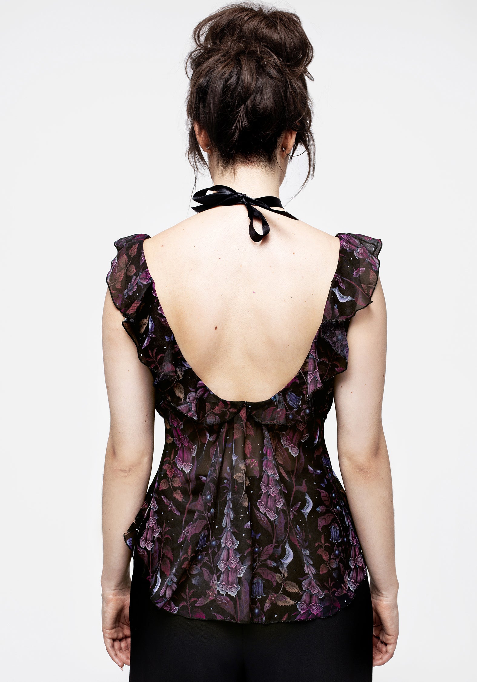 Disturbia | Foxglove Chiffon Ruffle Top | Tops