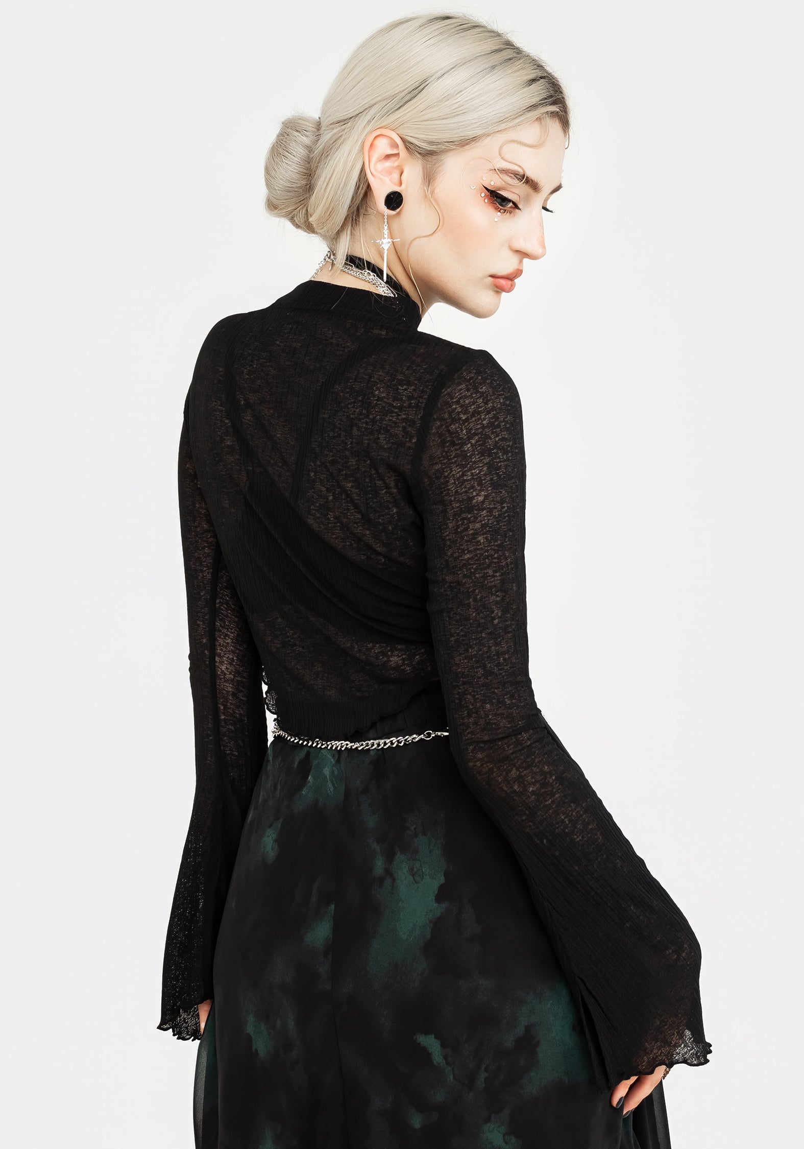 Disturbia | Cassia Jersey Mesh Crop Top | Tops