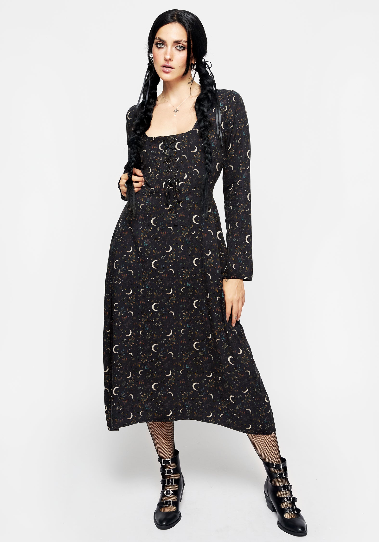 Disturbia | Sickle Moon Corset Midi Dress | Dresses
