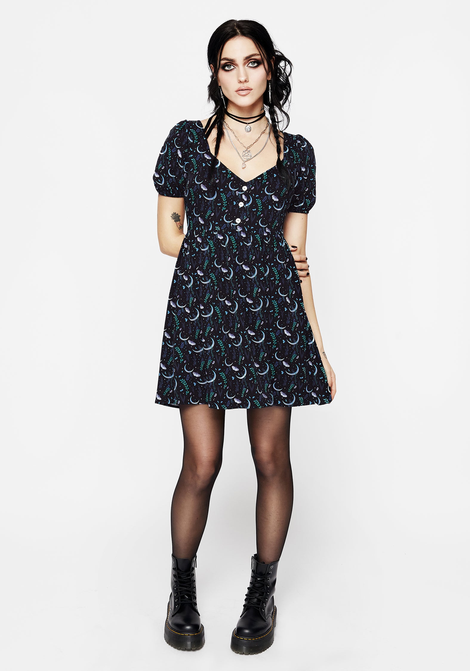 Disturbia | Diana Moon Moth Mini Dress | Dresses