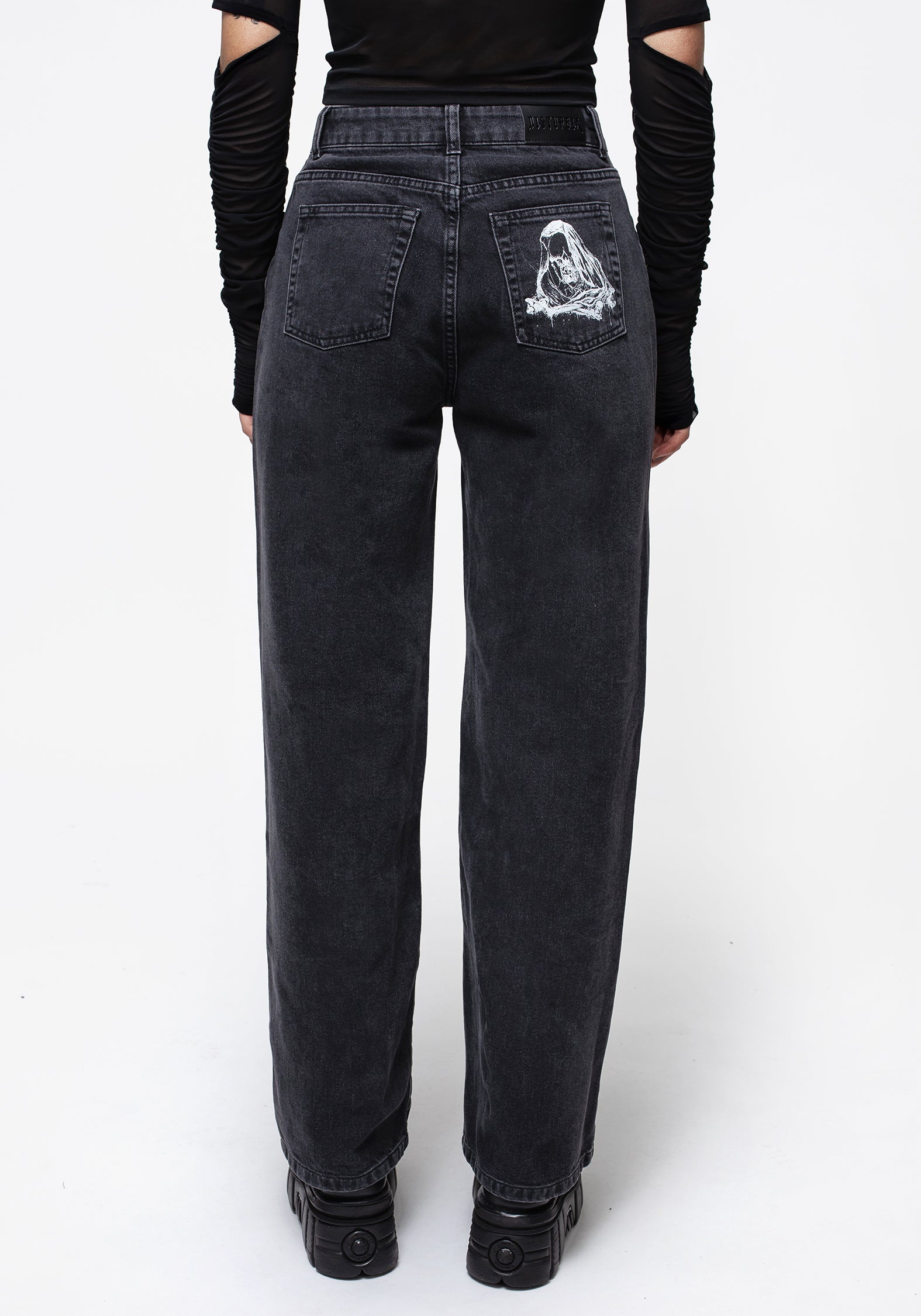 Disturbia | Reaper Wide Leg Washed Jeans | Jeans