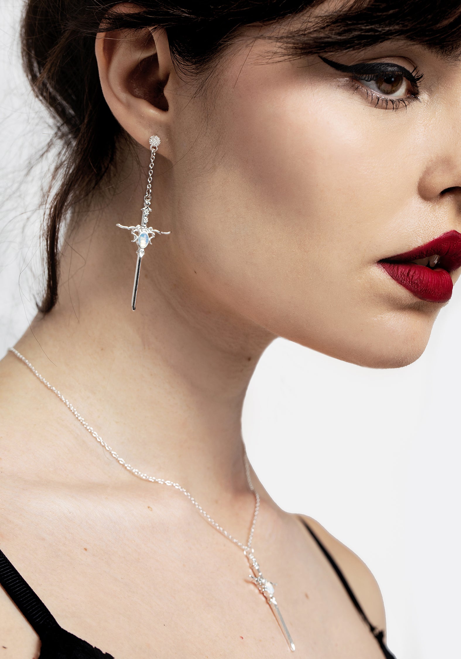 Disturbia | Galatine Opal Sword Earrings | Earrings