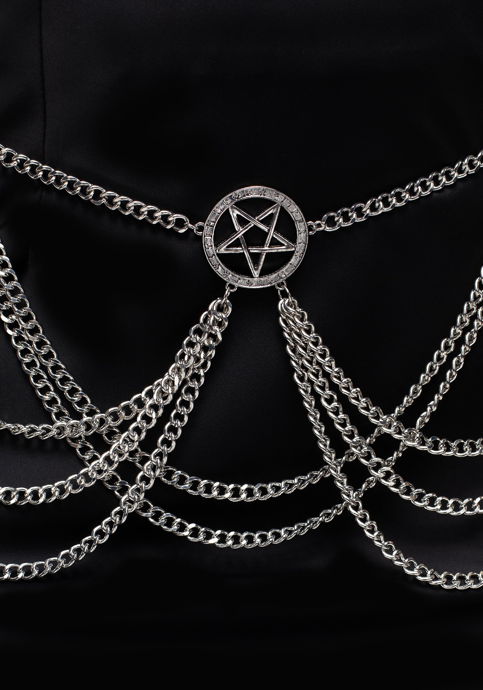 Disturbia | Runecaster Pentagram Chain Belt | Belt Chains