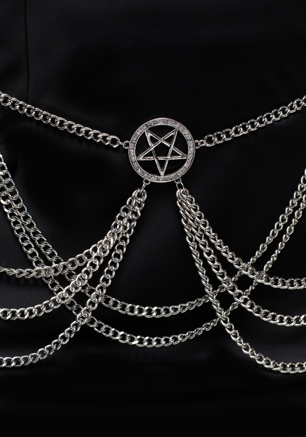 Disturbia | Runecaster Pentagram Chain Belt | Belt Chains