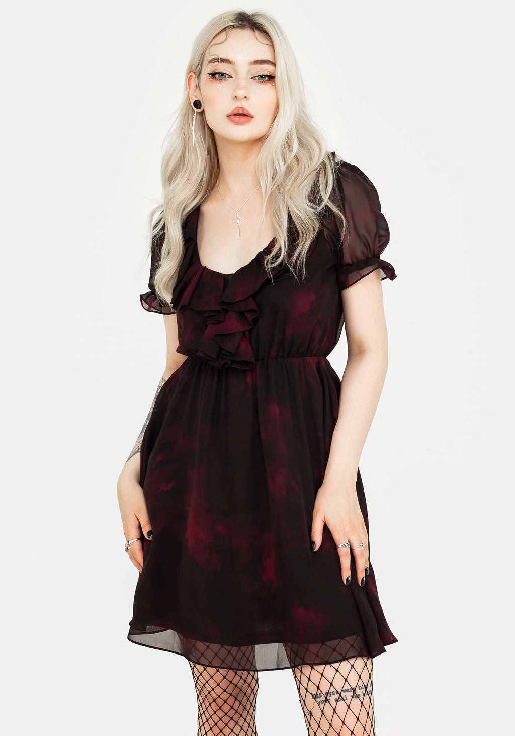 Disturbia | Vesta Chiffon Ruffle Mini Dress | Dresses
