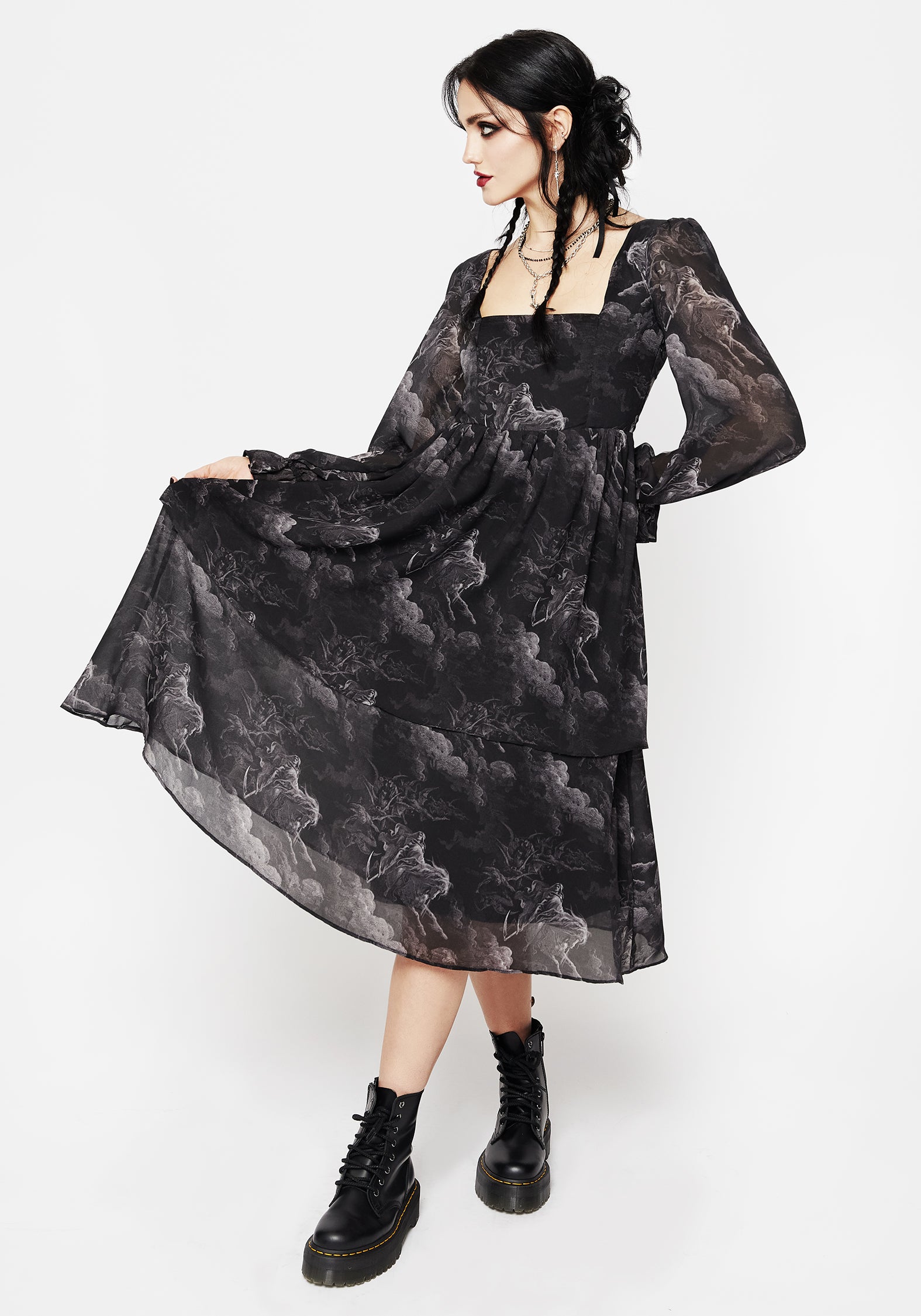 Revelation-Chiffon-Midi-Dress – Disturbia