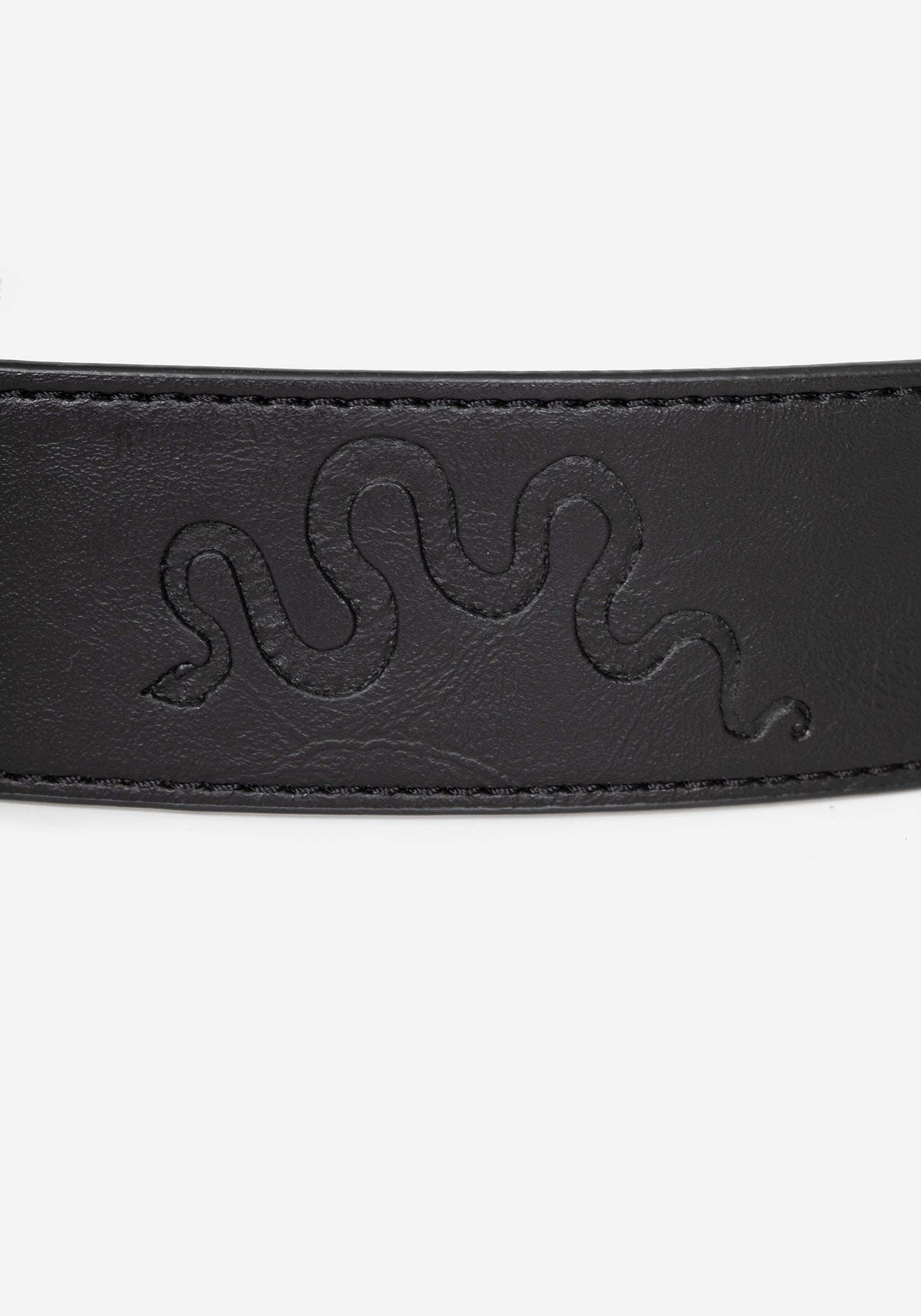 Disturbia | Mamba Debossed Belt With Snake Buckle | Belts