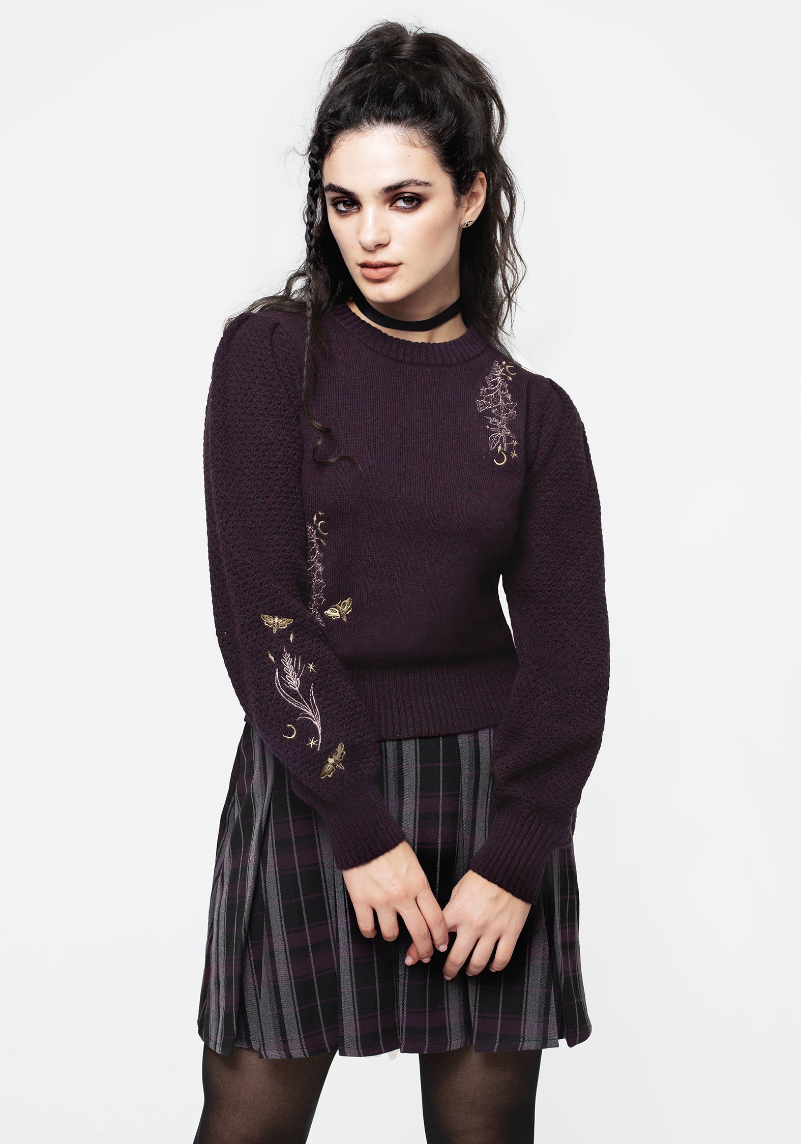 Disturbia | Foxglove Embroidered Knit Jumper | Jumpers