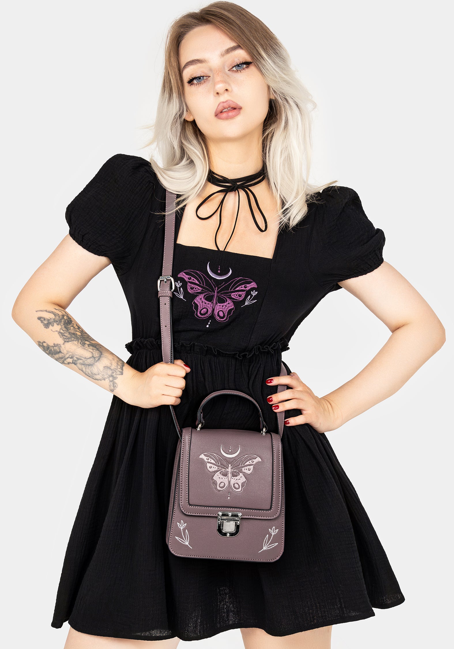 Disturbia | Cocoon Butterfly Crossbody Mini Satchel Bag | Handbags