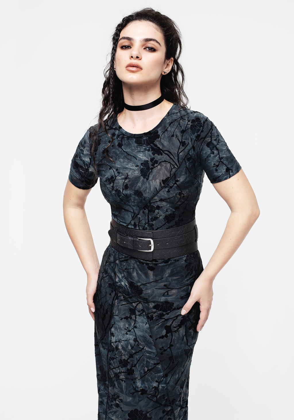 Disturbia | Bathory Floral Embossed Waist Belt | Belts