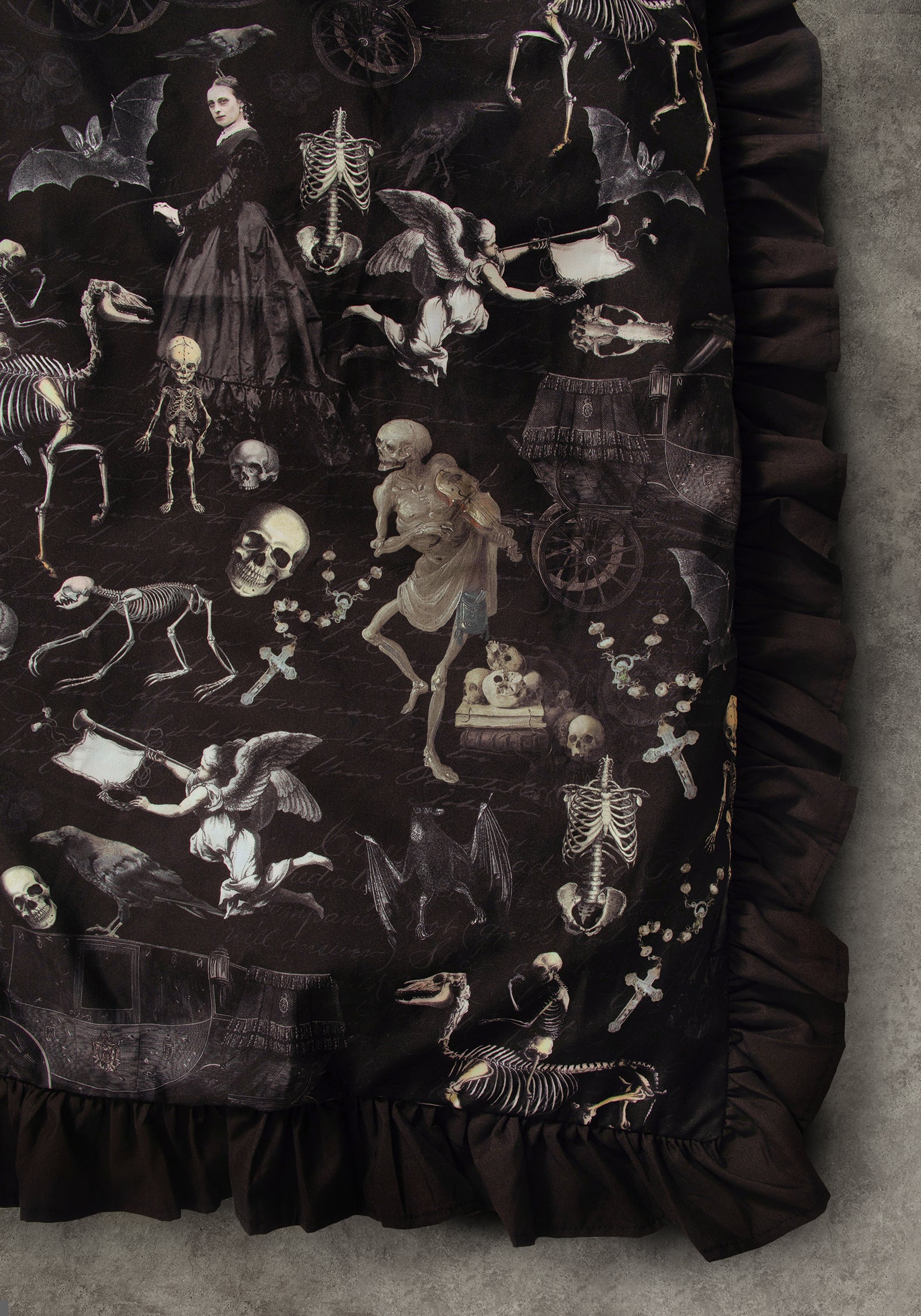 Disturbia | Melancholia Ruffle Bedding Set - UK Double | Bedding Sets