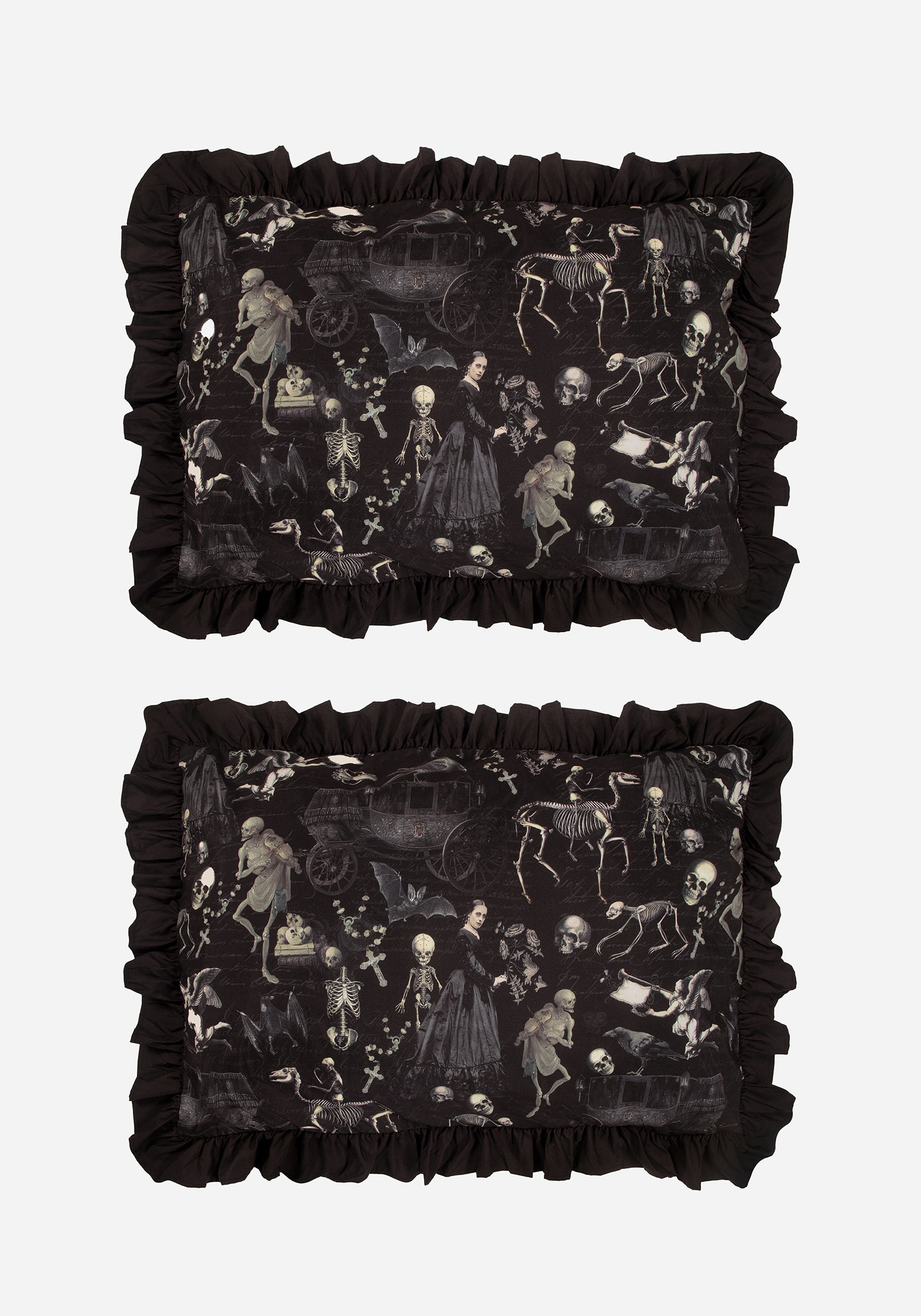 Disturbia | Melancholia Ruffle Bedding Set - UK Double | Bedding Sets