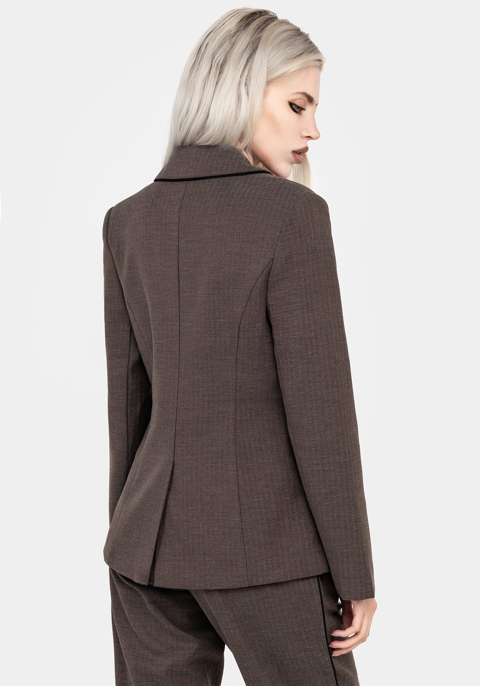 Disturbia | Cointrelle Herringbone Piped Blazer | Jackets