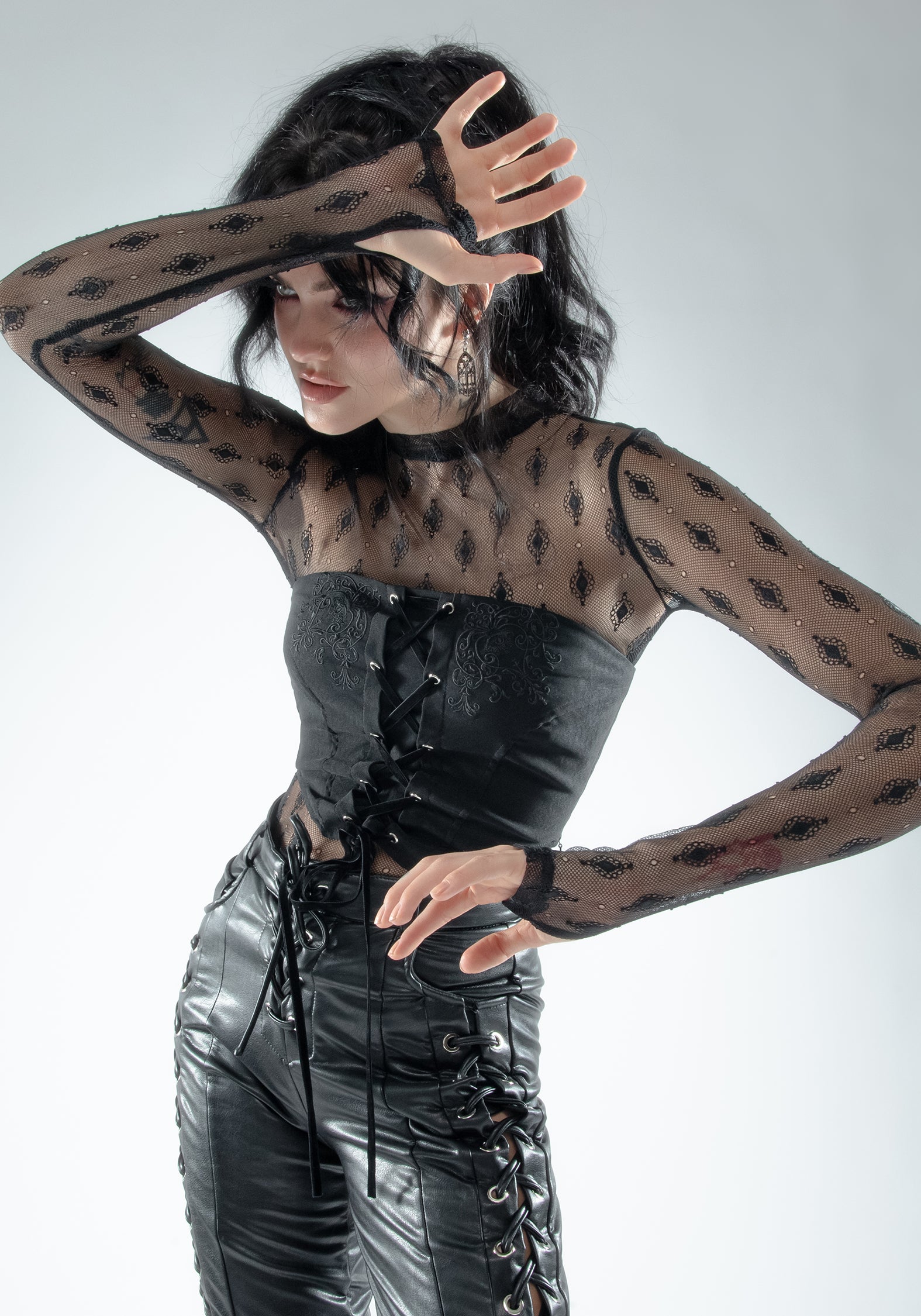 Disturbia | Essendi Long Sleeve Mesh Top | Tops