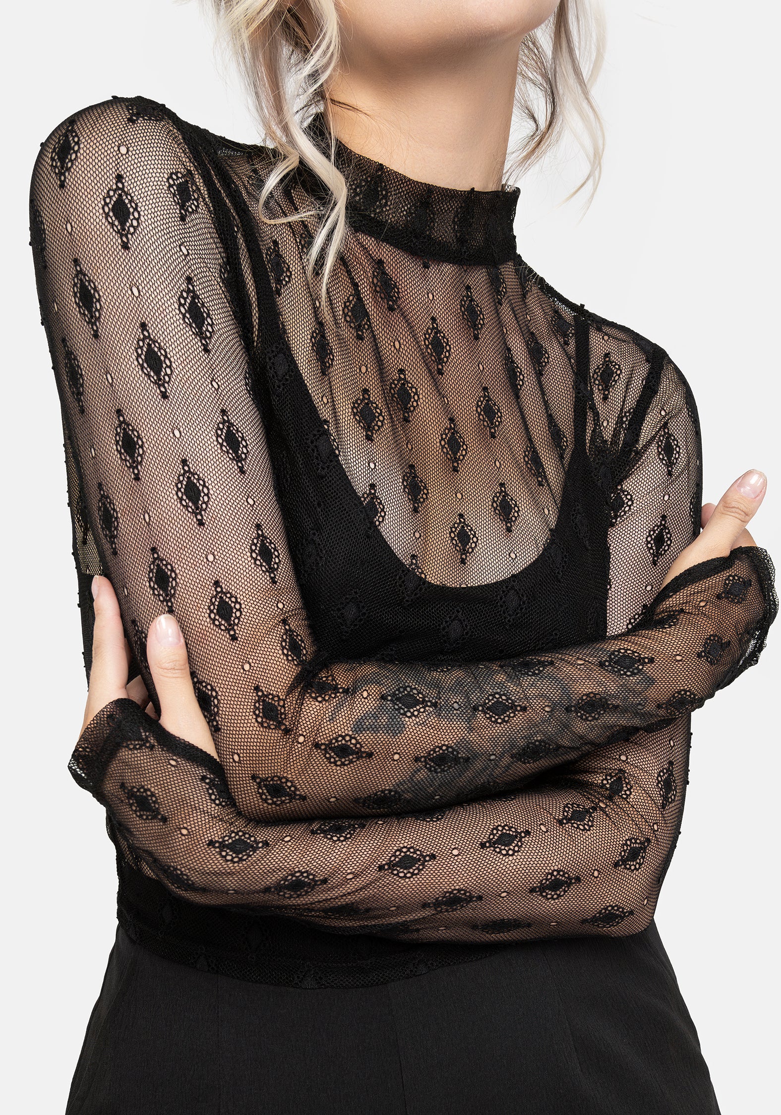 Disturbia | Essendi Long Sleeve Mesh Top | Tops
