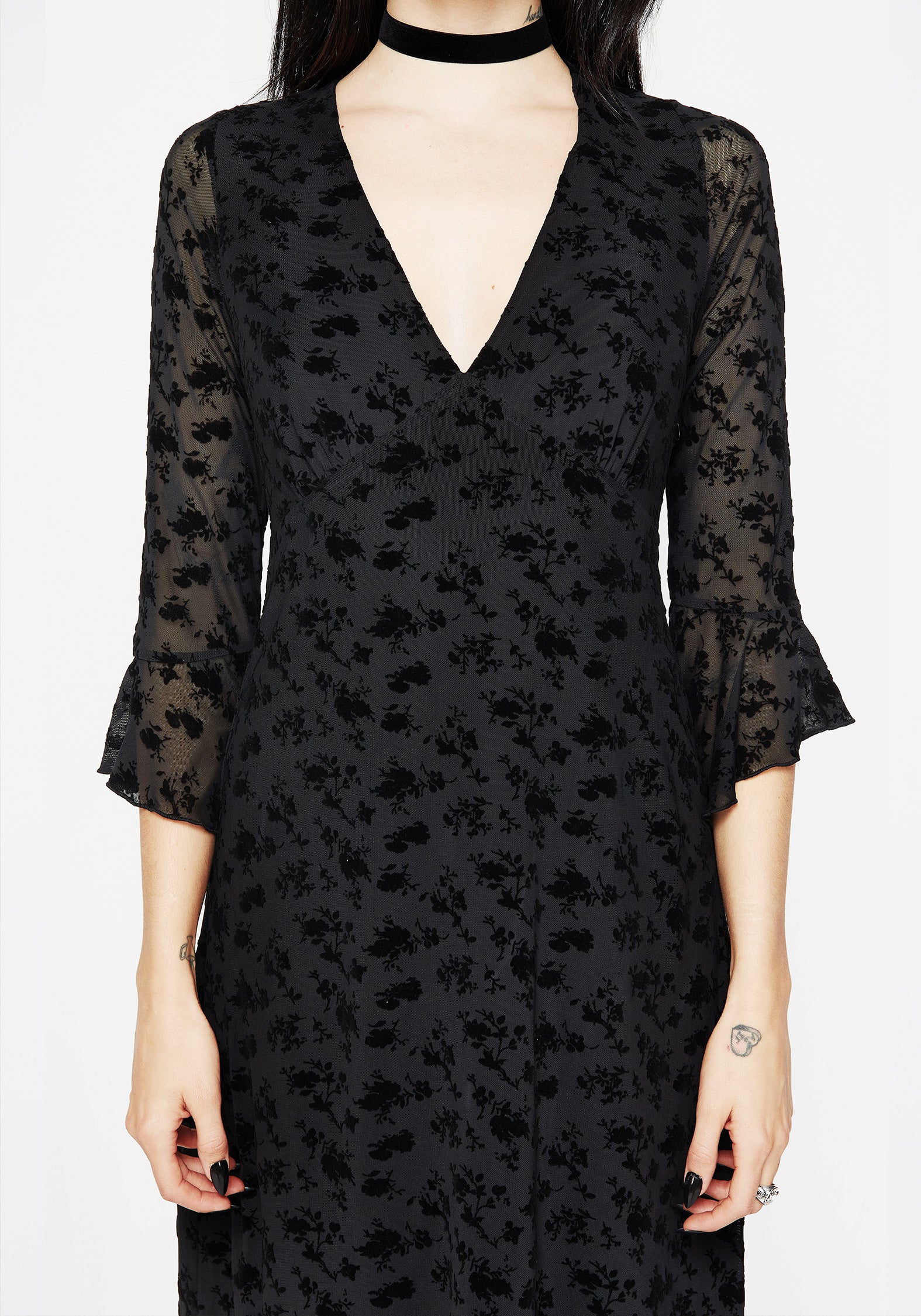 Disturbia | Conduit Floral Mesh Layered Midaxi Dress | Dresses
