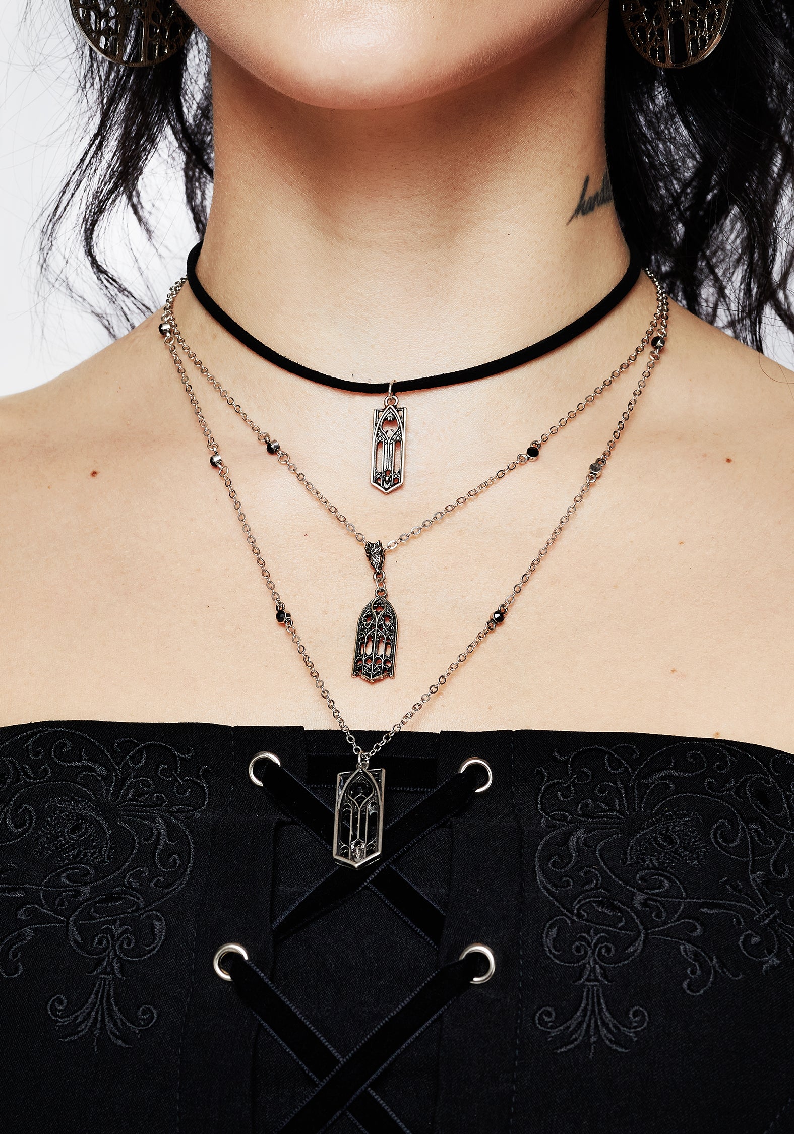 Disturbia | Cathedral Gothic Layered Necklace | Necklaces