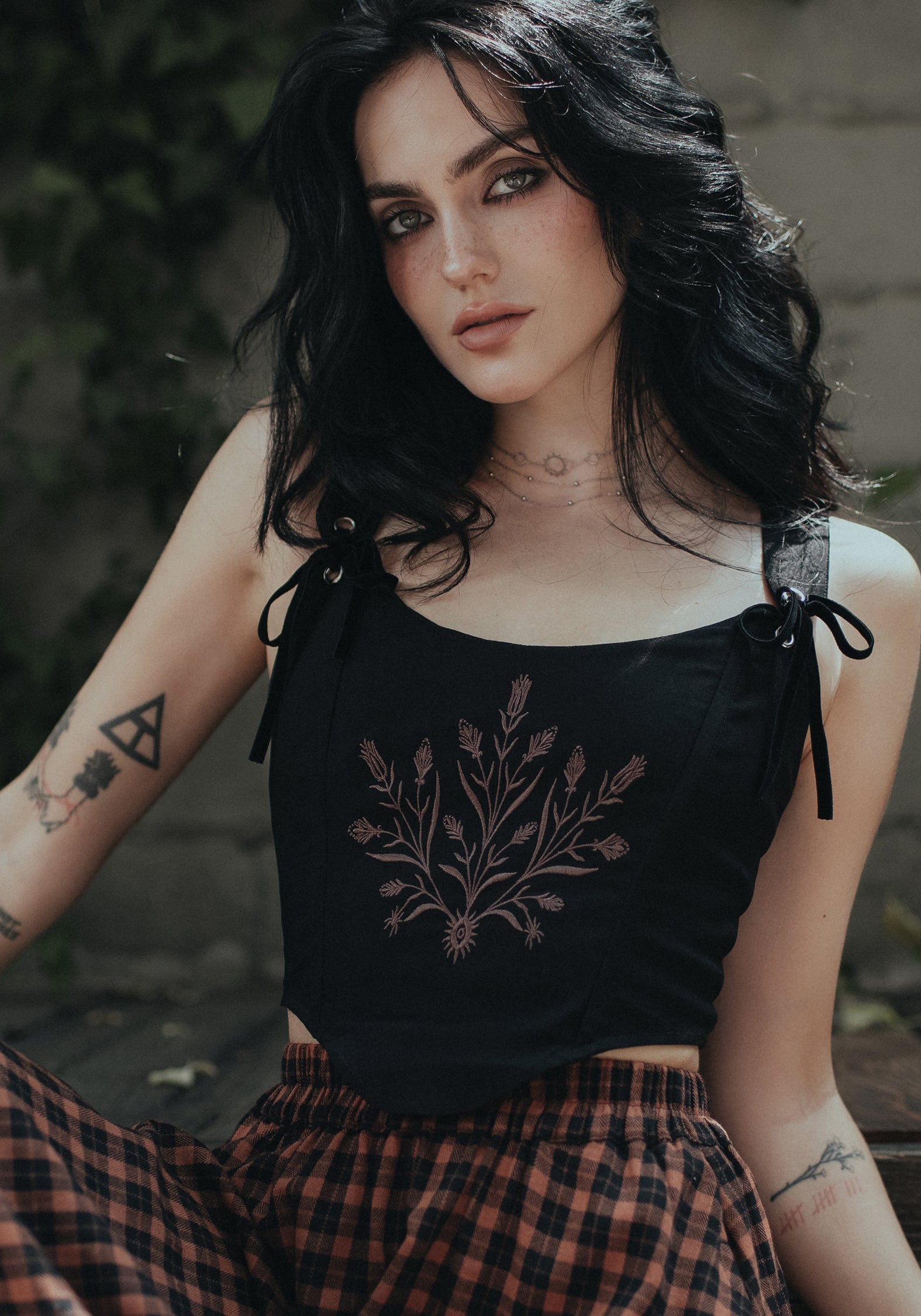 Cybele Embroidered Crop Corset Top – Disturbia