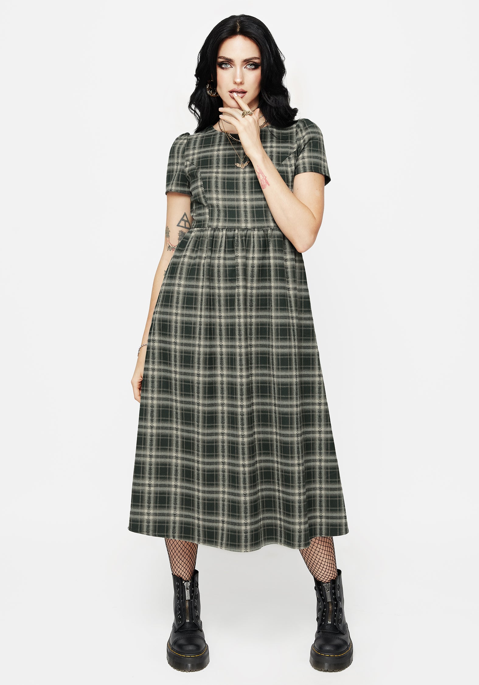 Disturbia | Tulisa Check Midi Dress | Dresses