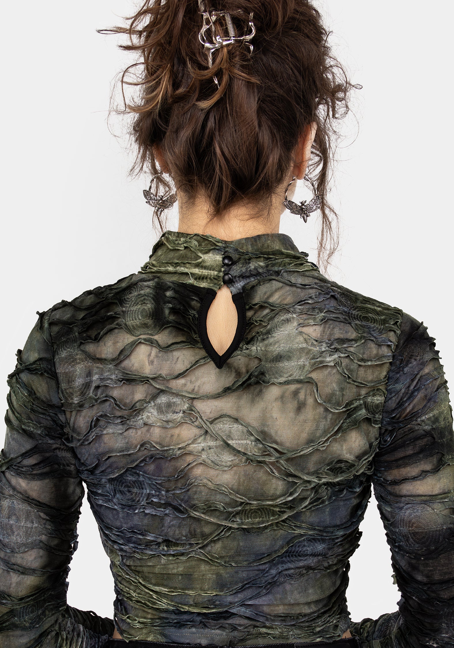 Disturbia | Chlorella Distressed Long Sleeve Top | Tops