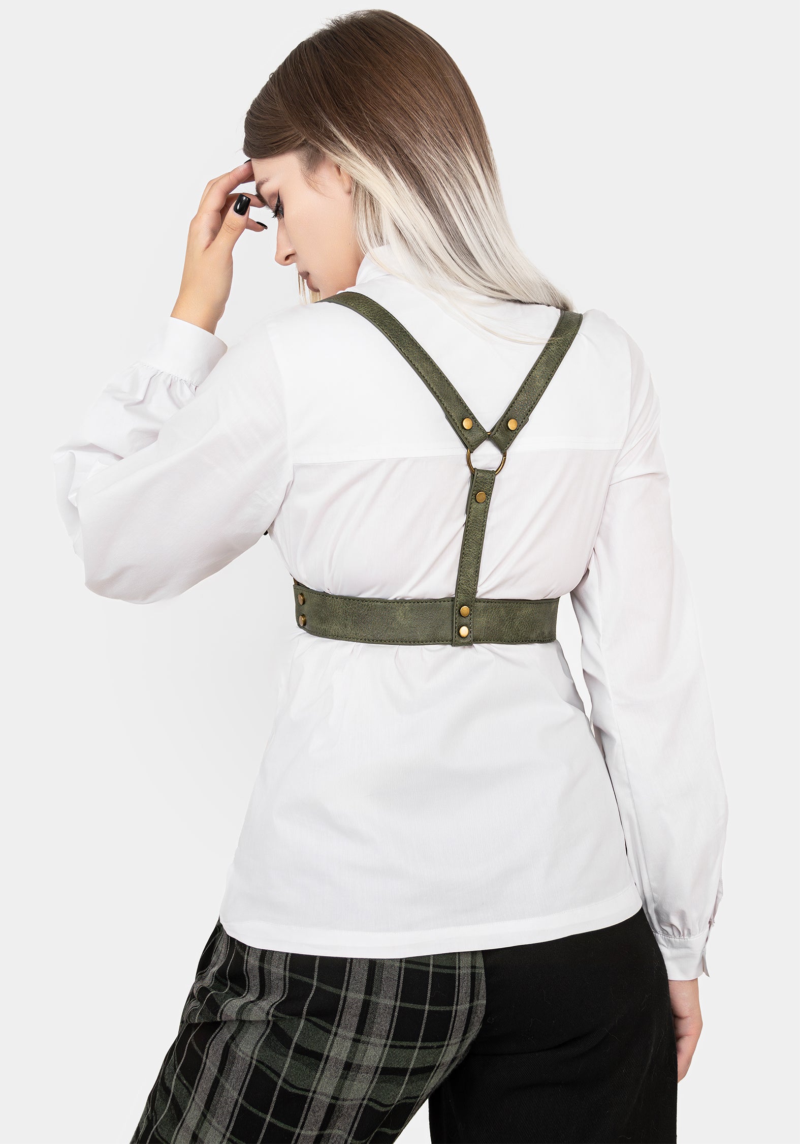 Disturbia | Kaliya Snake Chain Harness - Green | Harnesses