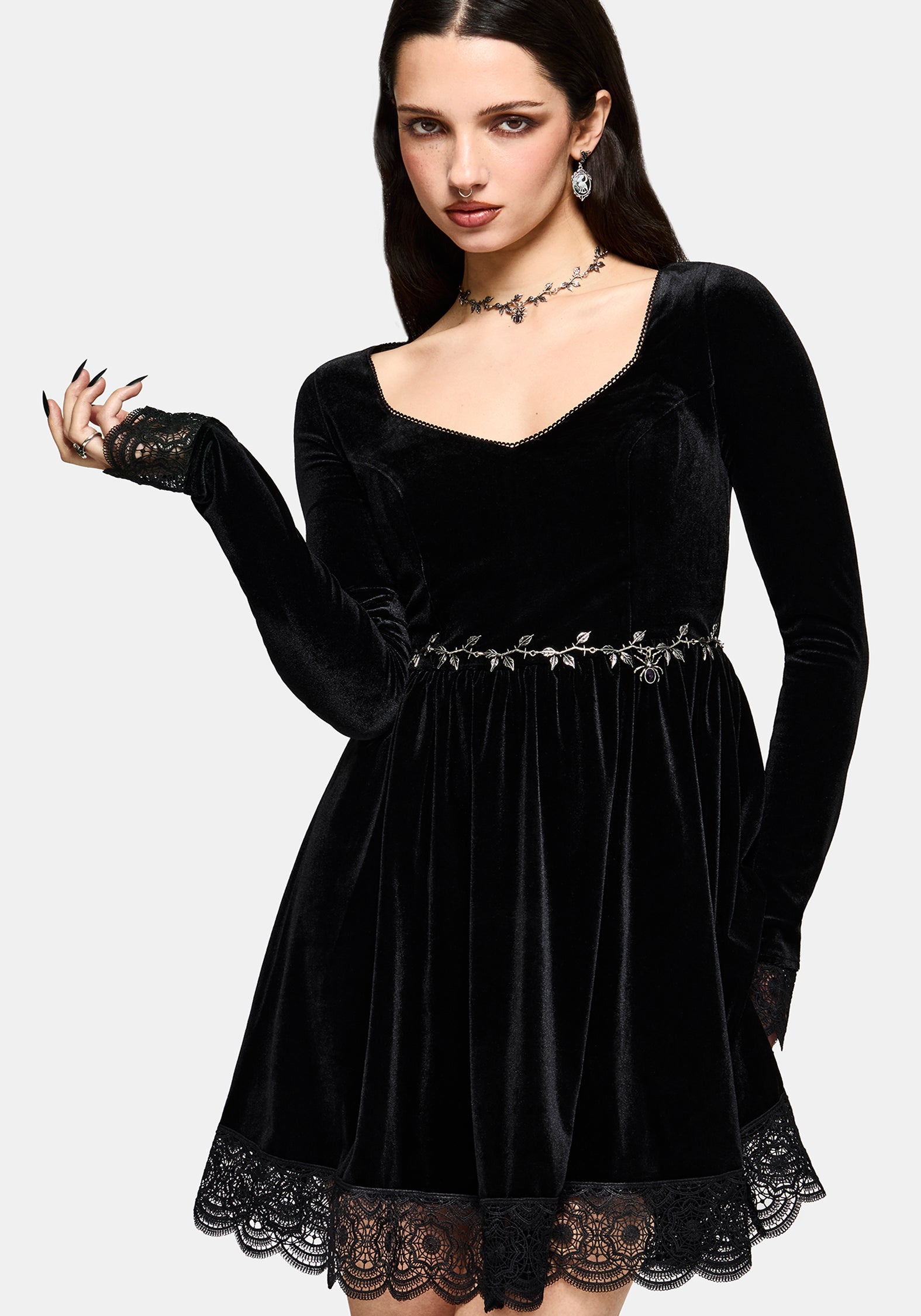 Rosethorn Spider Chain Belt – Disturbia