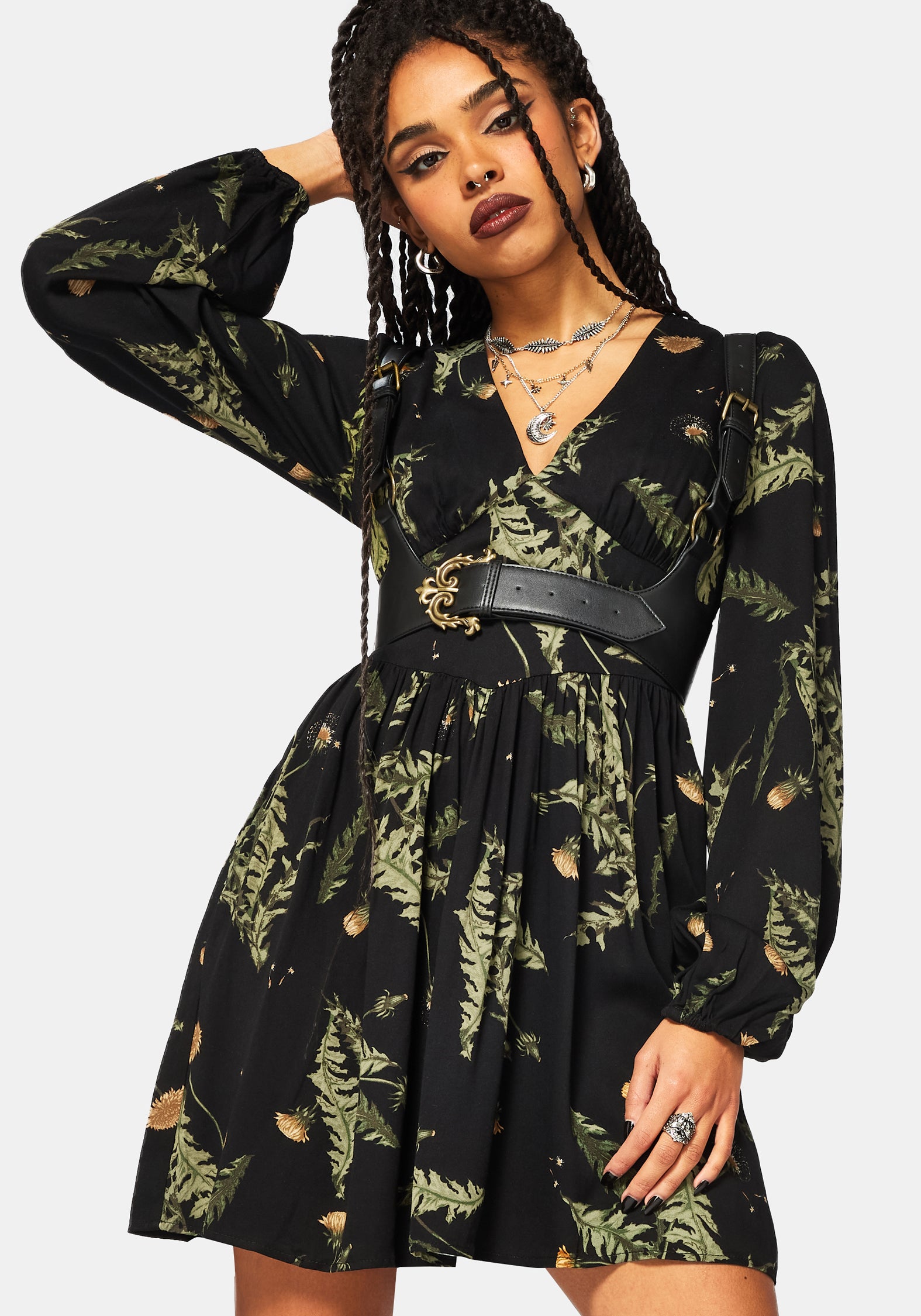 Cimora Dandelion Print Mini Dress – Disturbia