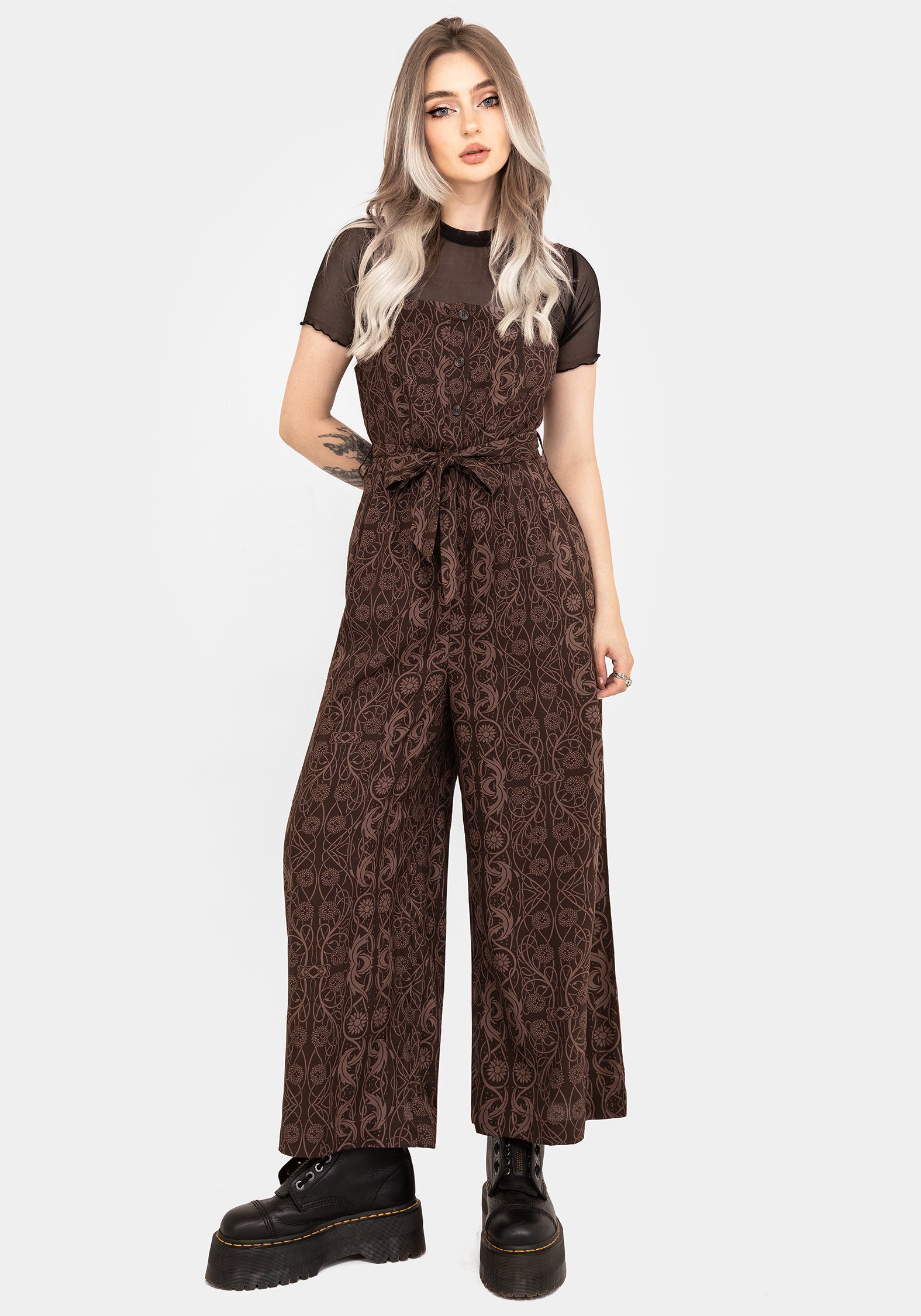 Fianna Wide Leg Jumpsuit - Brown – Disturbia
