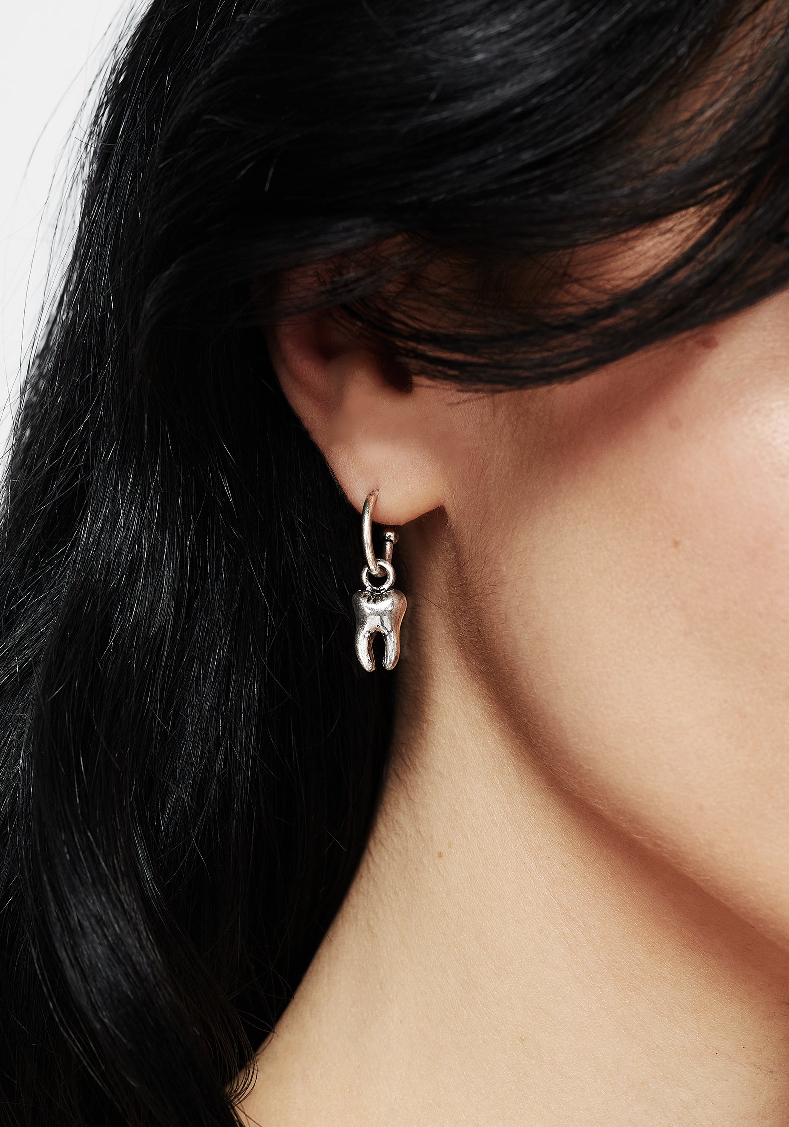 Disturbia | Tooth Charm Hoop Earrings | Earrings