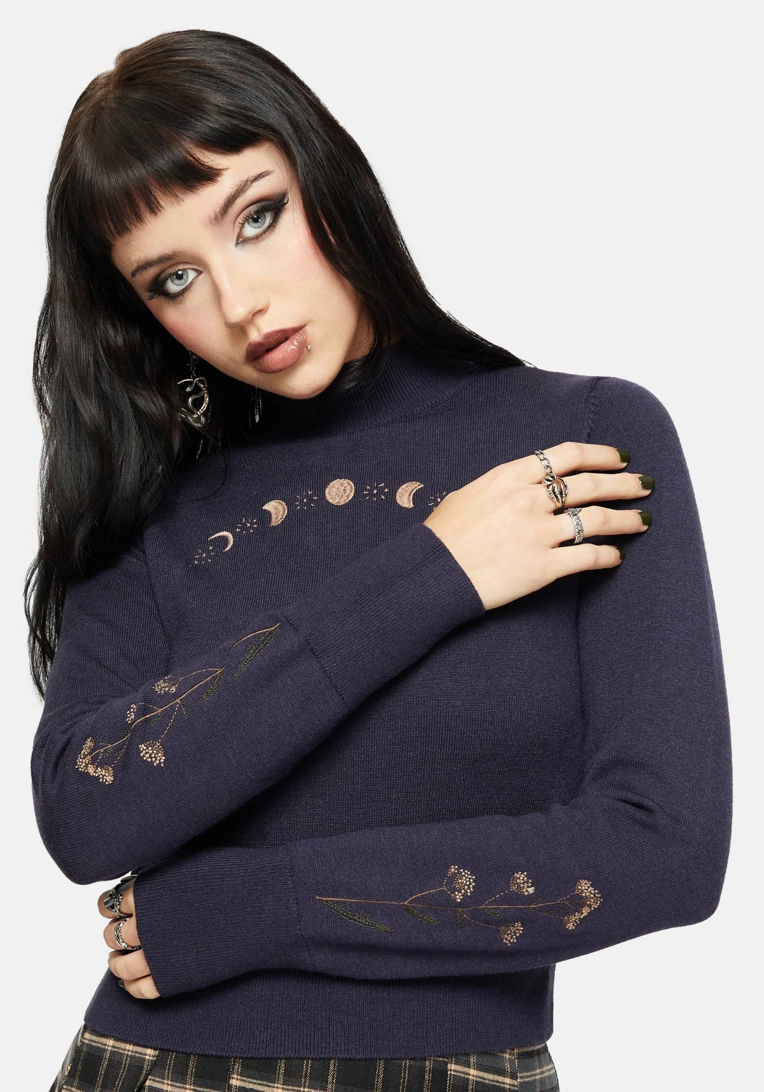 Griffinfly Embroidered Knit Jumper – Disturbia