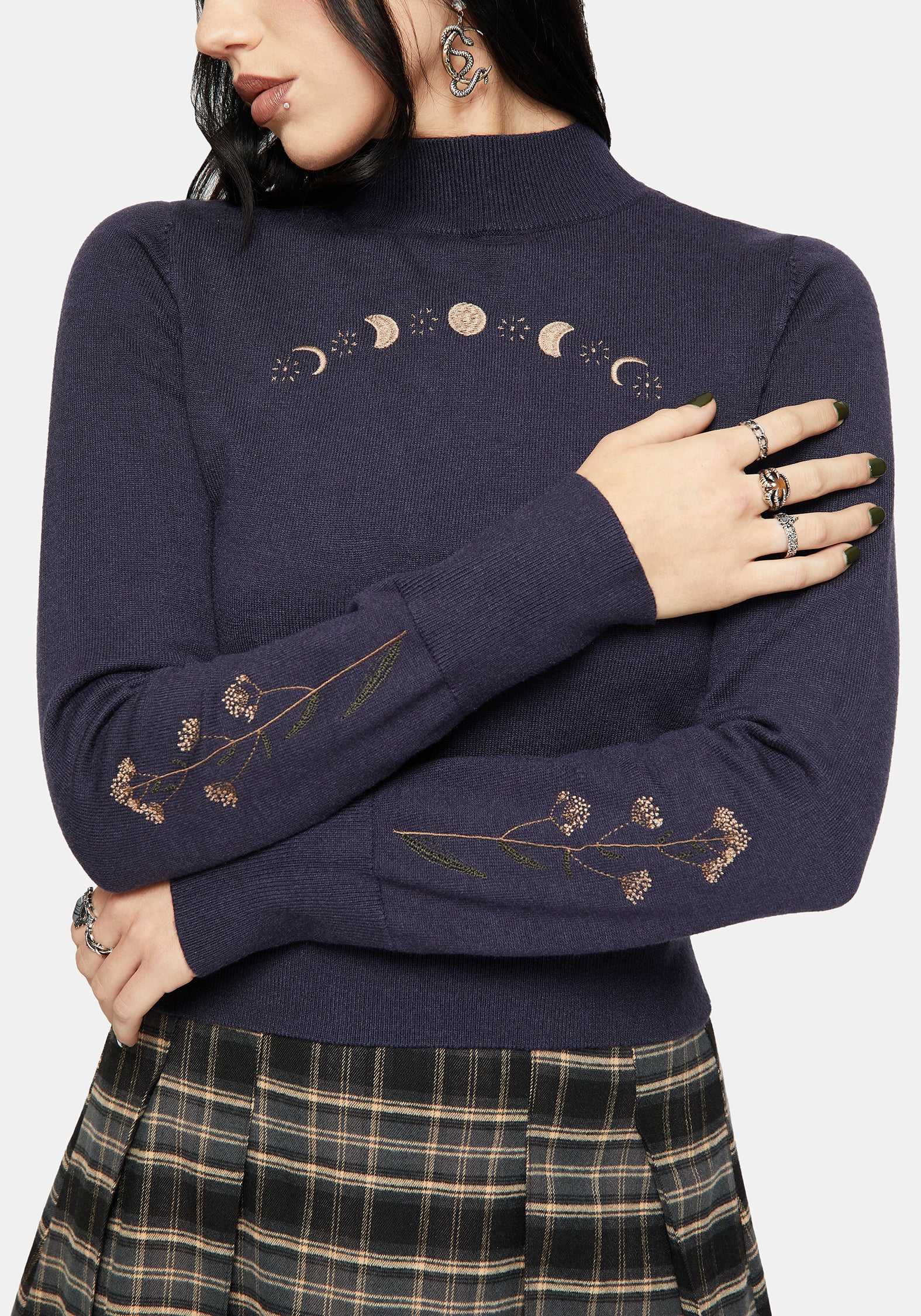 Griffinfly Embroidered Knit Jumper – Disturbia