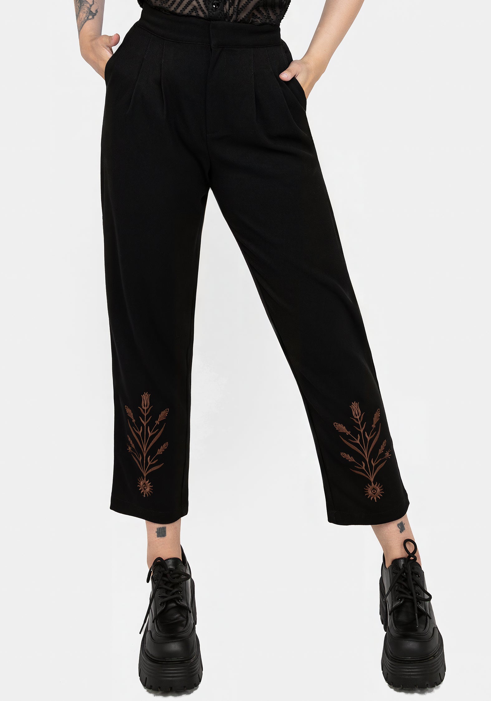 Cybele Embroidered Tapered Trousers – Disturbia