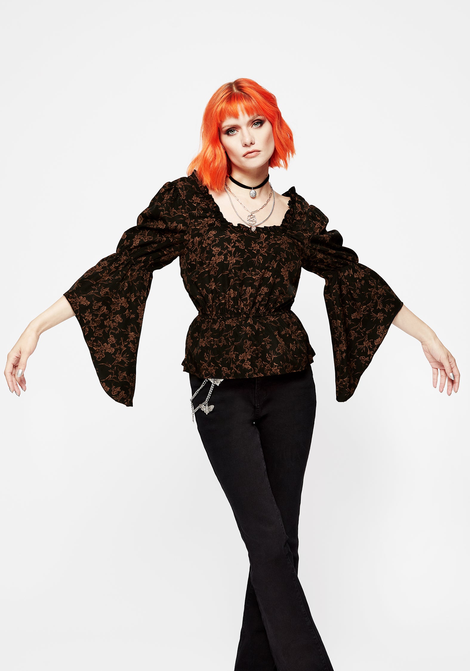 Disturbia | Monstera Peplum Top | Tops