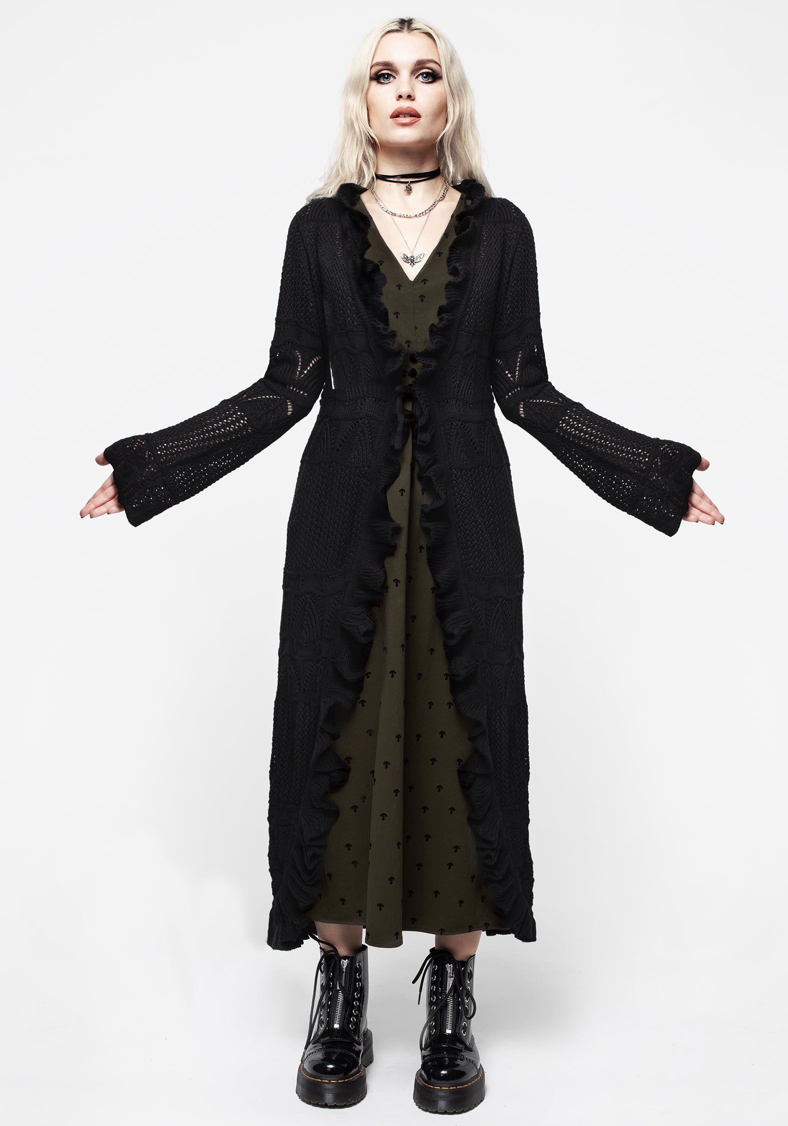 Disturbia | Alexis Ruffle Longline Cardigan | Cardigans