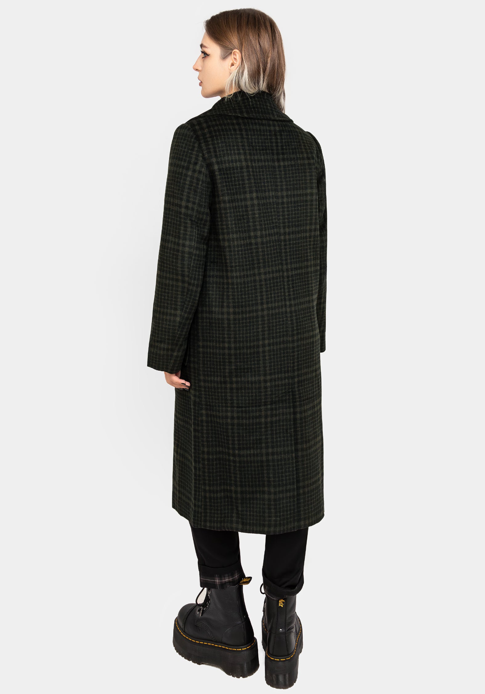 Disturbia | Jackdaw Check Wool Blend Duster Coat | Coats