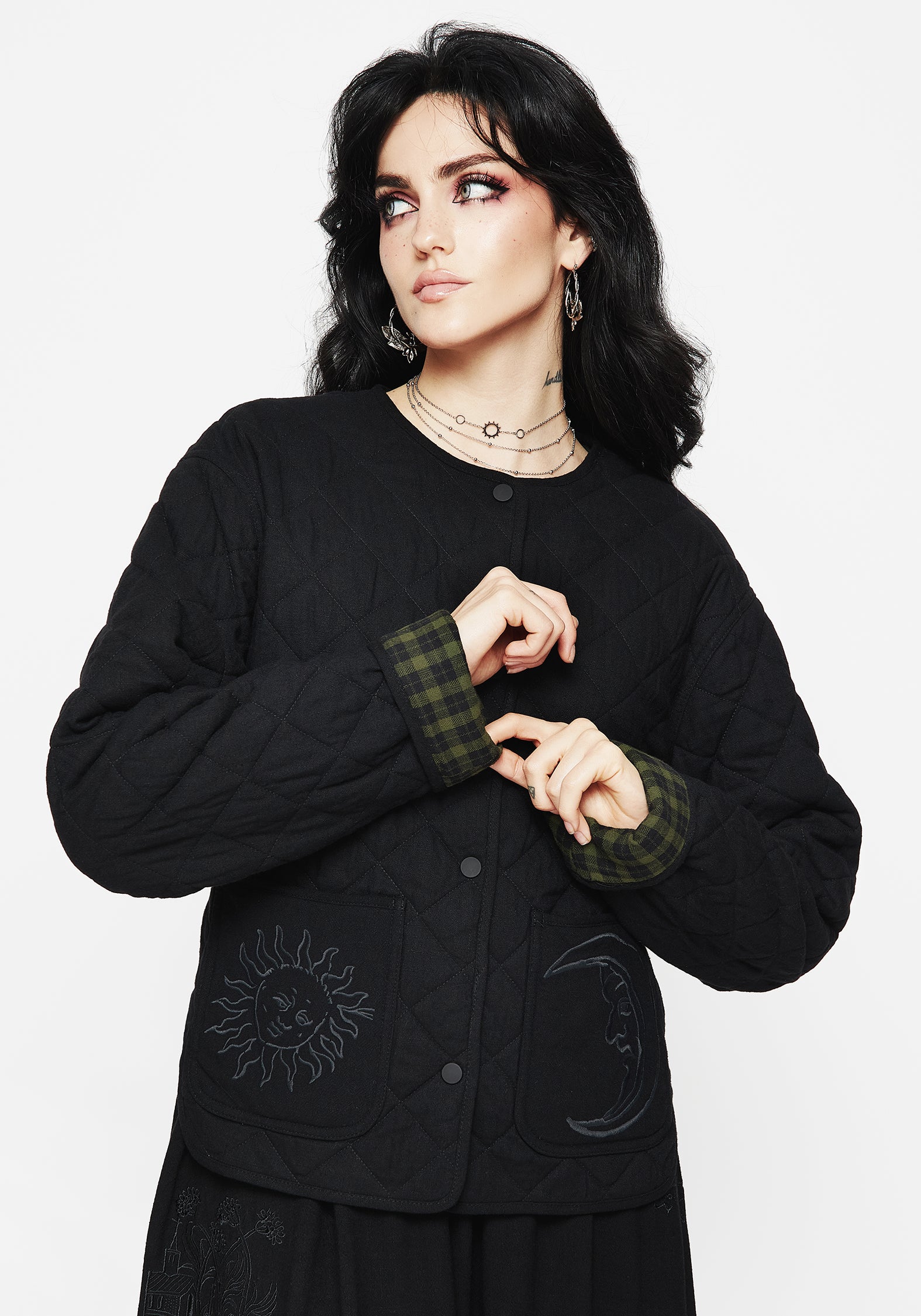 Disturbia | Splendour Embroidered Quilted Reversible Jacket | Jackets