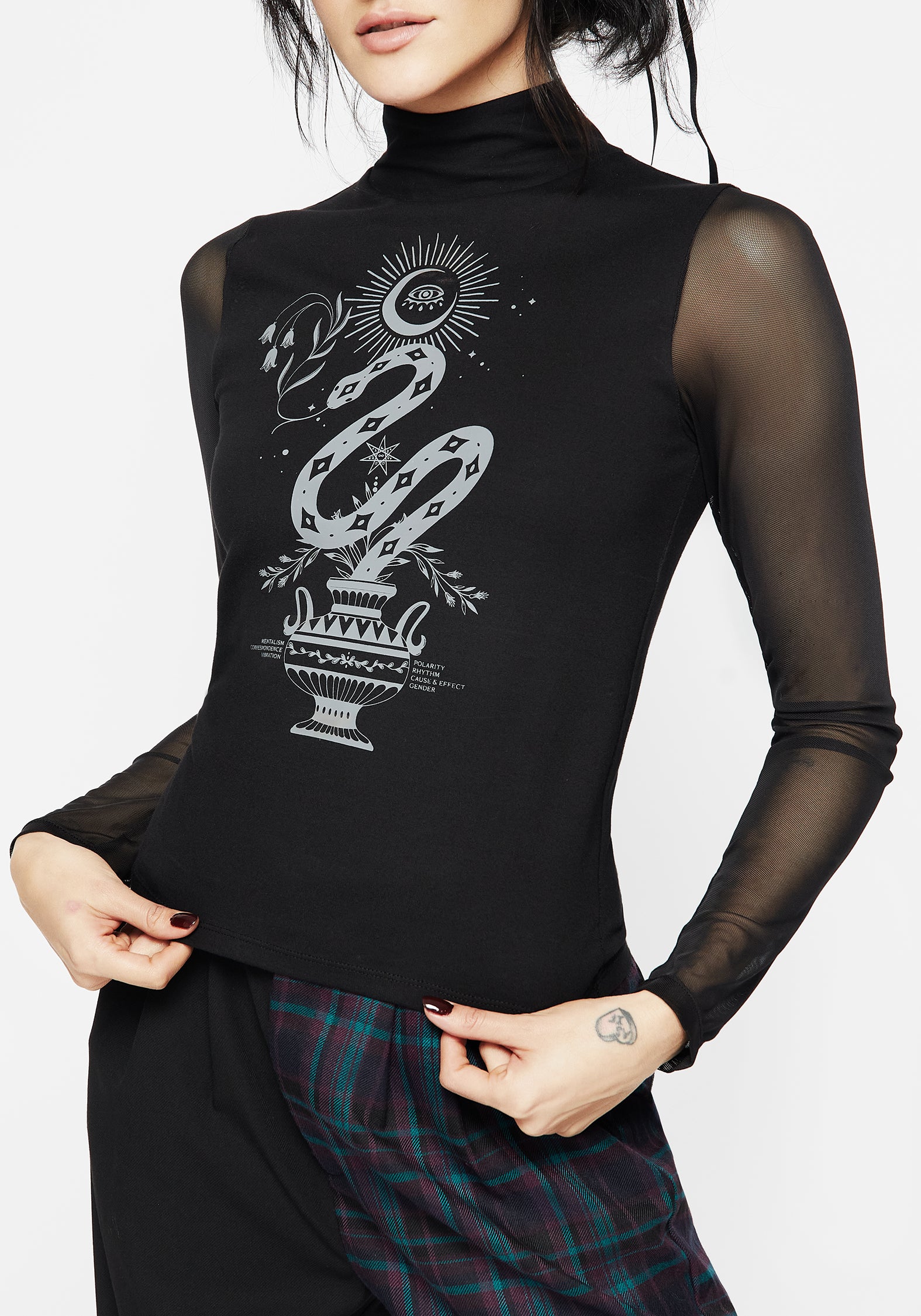 Disturbia | Amaterasu Mesh Long Sleeve Top | Tops