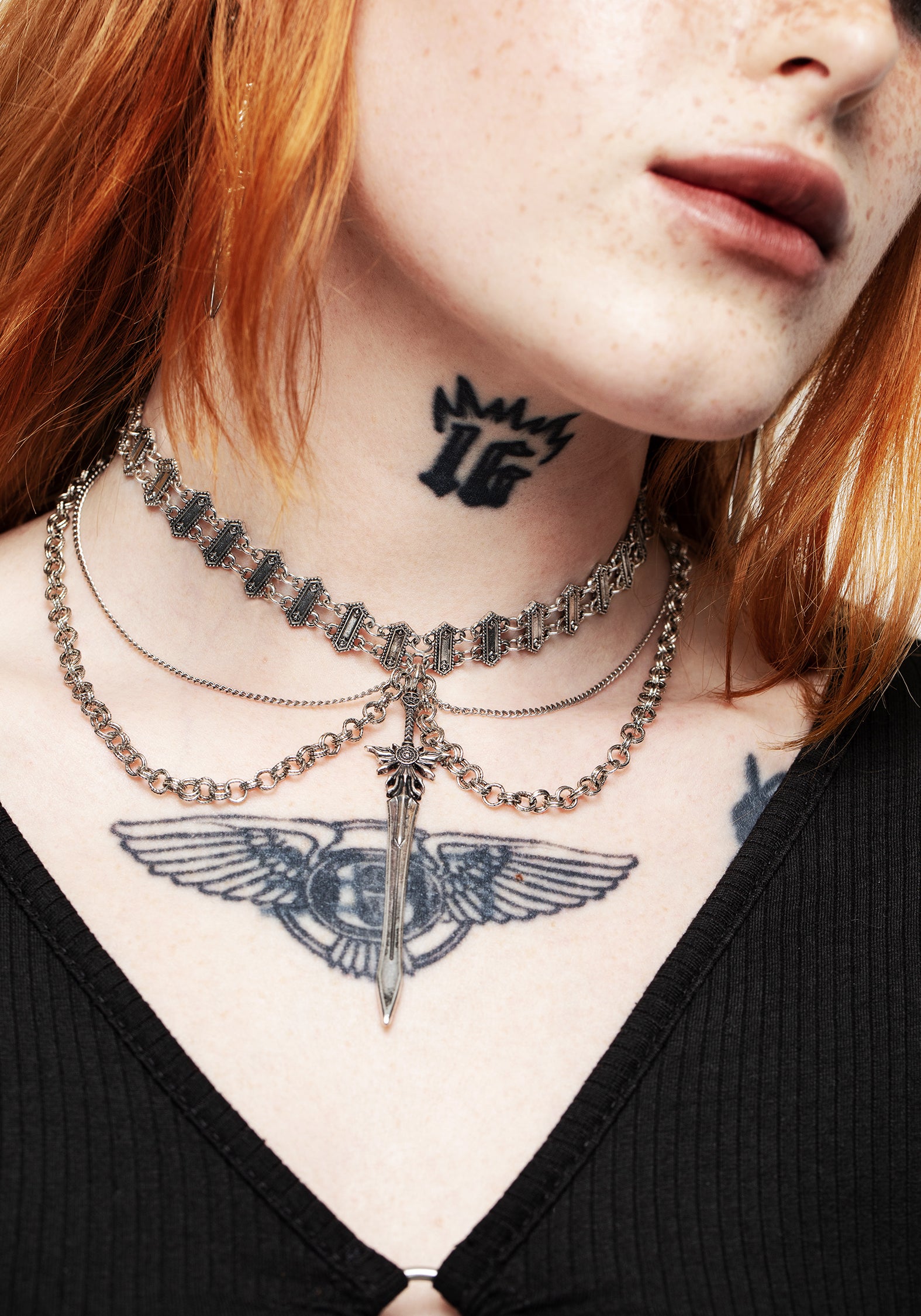 Disturbia | Tempo Layered Chain Choker Necklace | Necklaces